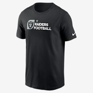 Las Vegas Raiders Team Outline Essential T-Shirt Men's Nike NFL T-Shirt ...