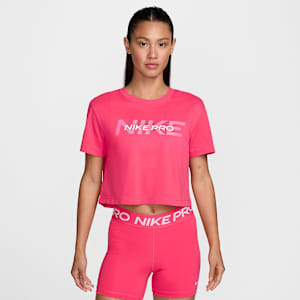 Nike Pro Women's Short-Sleeve Cropped T-Shirt. Nike VN
