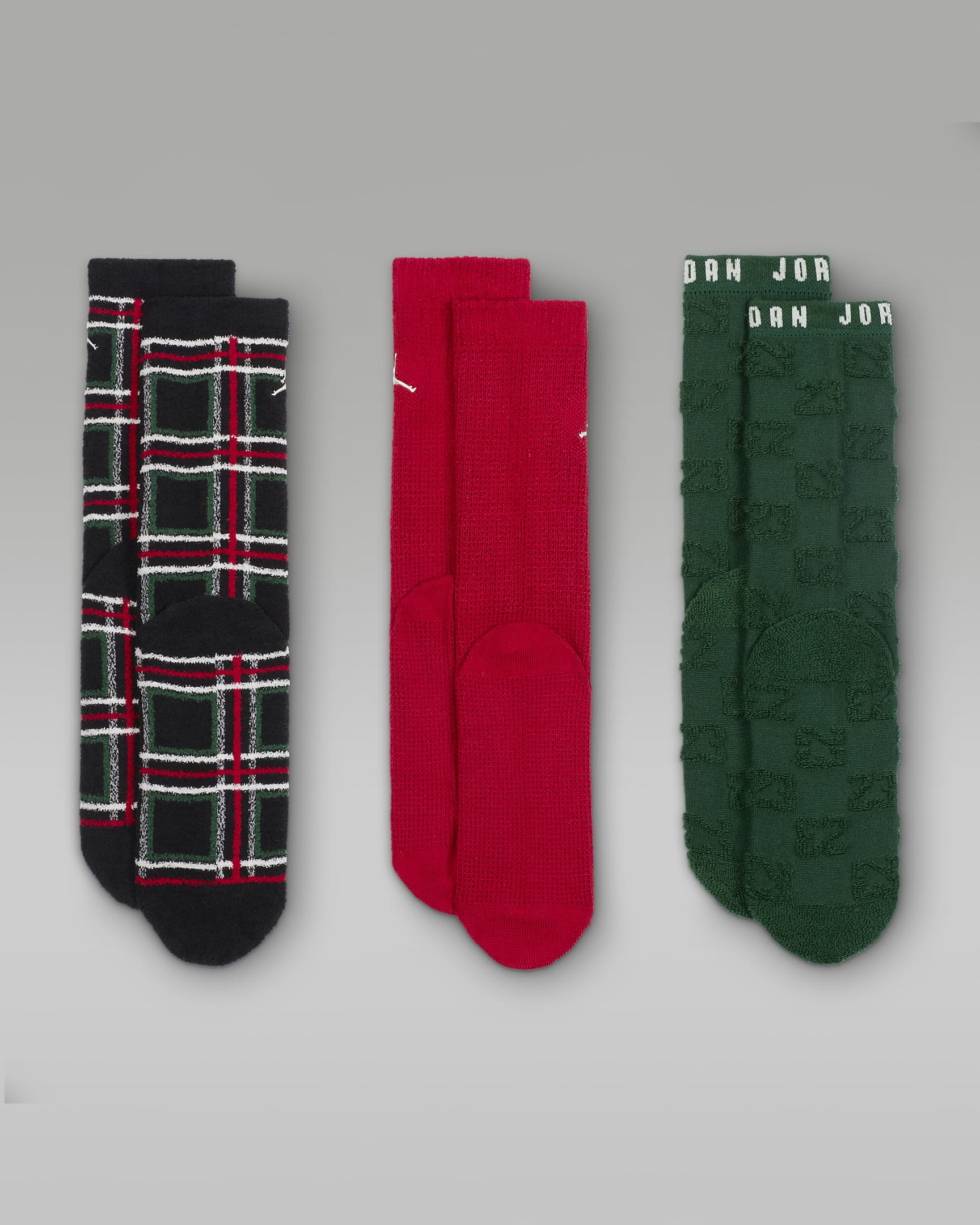 Jordan Big Kids' Holiday Crew Socks (3 Pairs). Nike.com