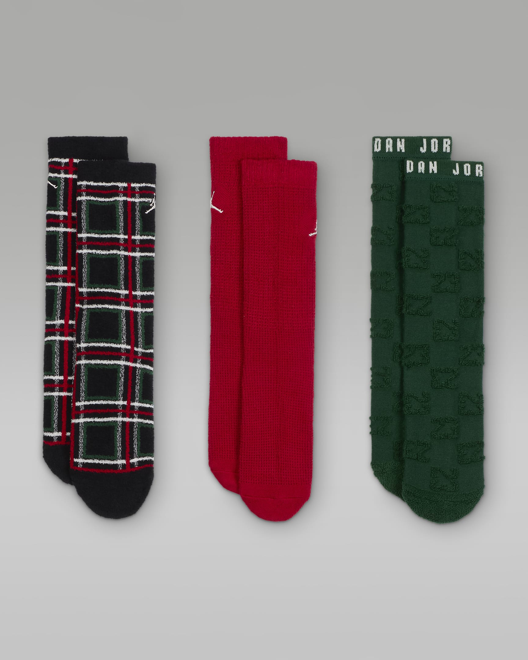 Jordan Big Kids' Holiday Crew Socks (3 Pairs). Nike.com