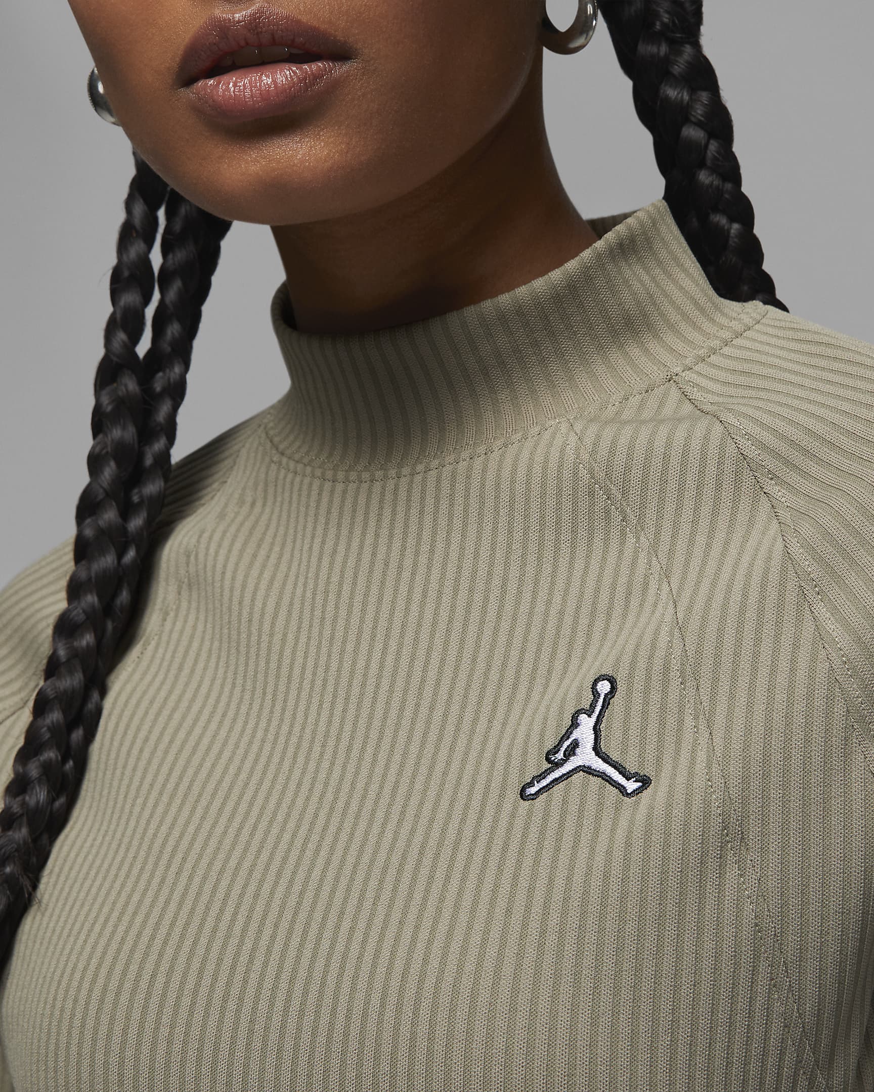 Jordan Flight Women's Ribbed Long-Sleeve Top. Nike CZ