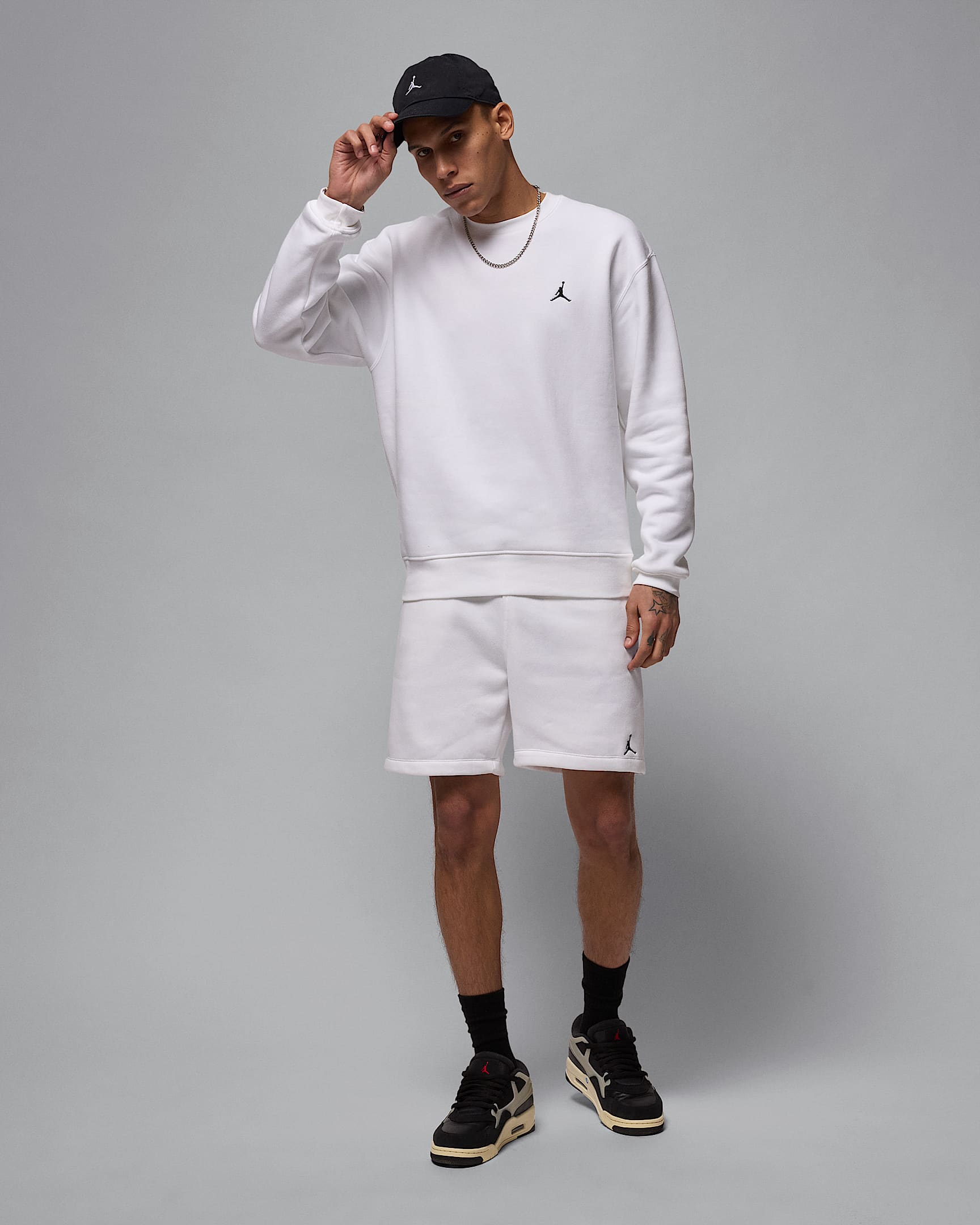 Sweat à col ras-du-cou en tissu Fleece Jordan Brooklyn pour homme. Nike FR