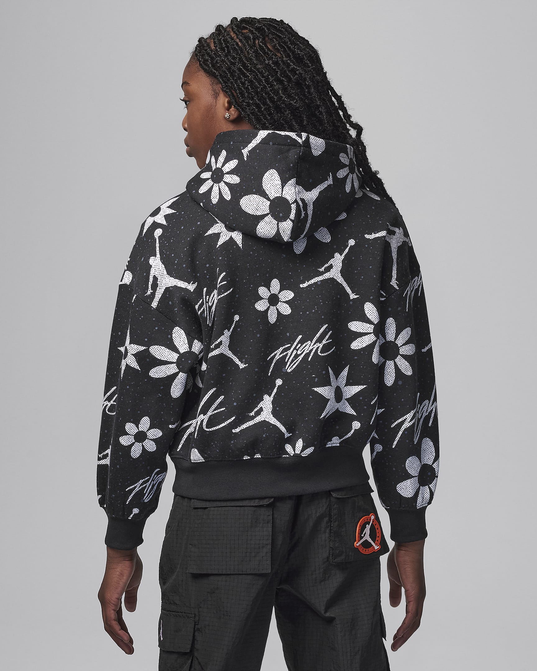 Jordan Floral Flight Big Kids' Hoodie. Nike JP