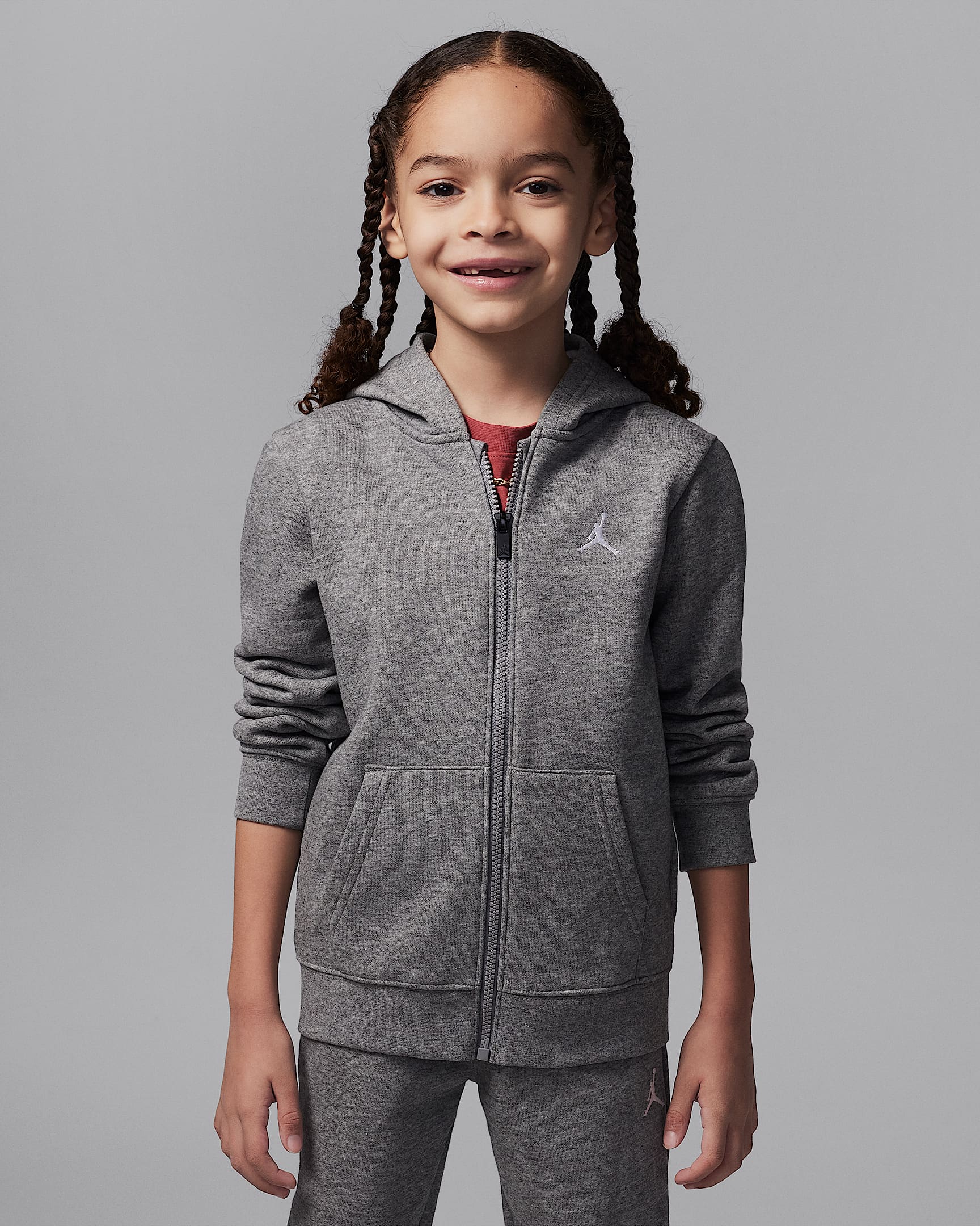 Jordan Brooklyn Fleece Little Kids' 2-Piece Full-Zip Hoodie Set. Nike.com