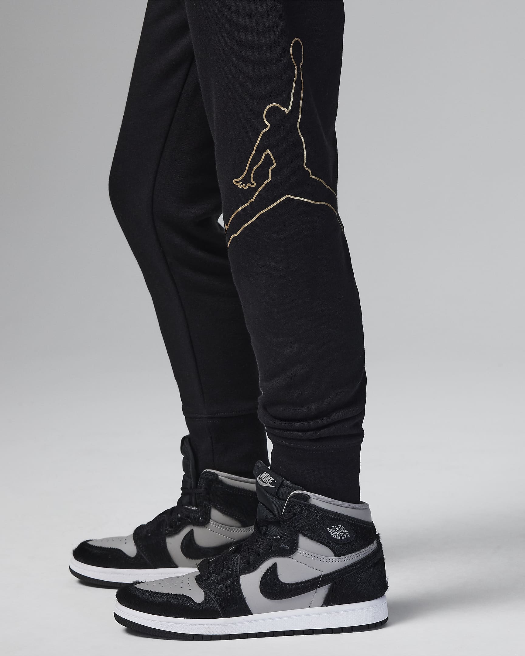 Jordan Take Flight Black and Gold Crew Set Younger Kids' 2-Piece Set ...