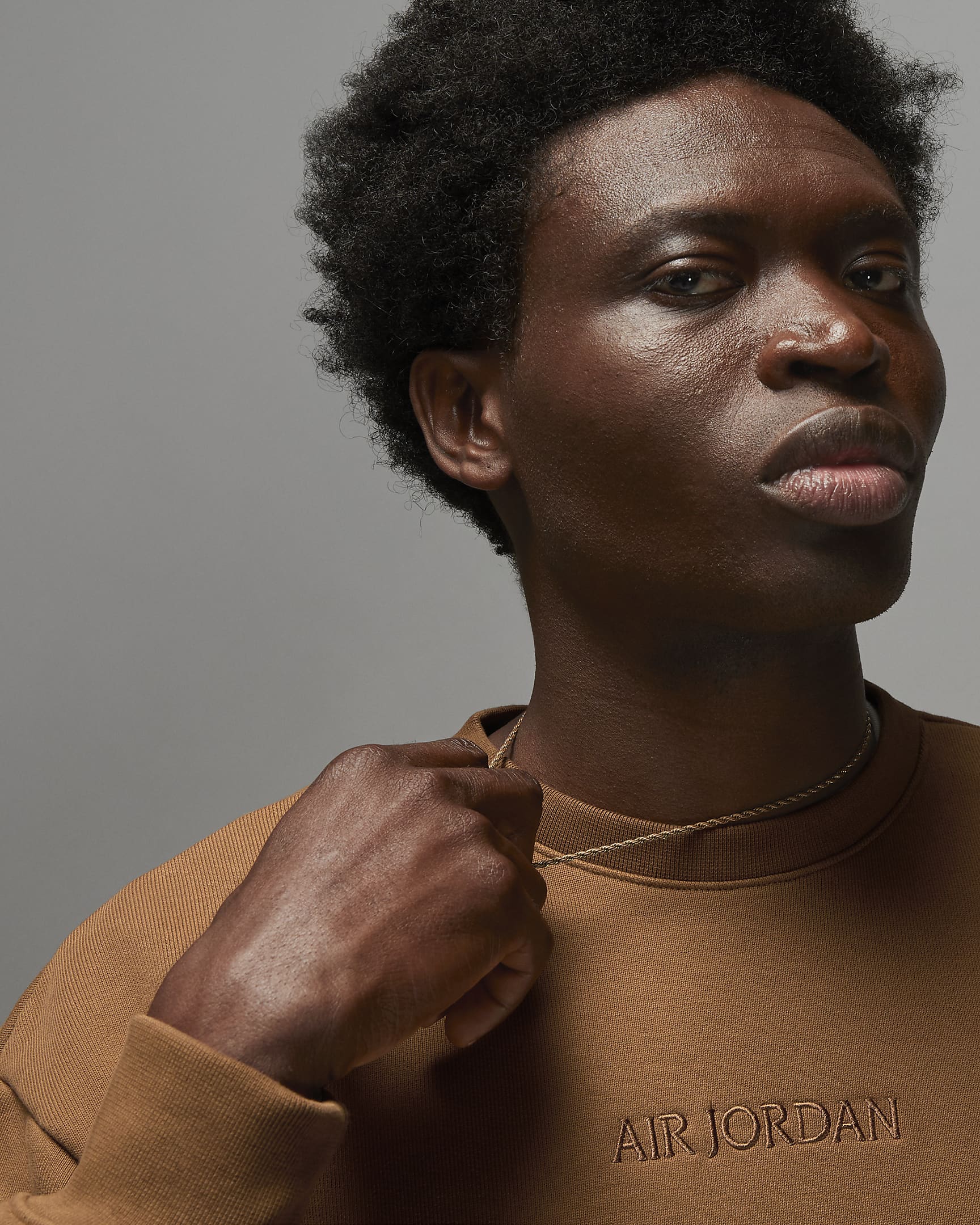 Sweat à col ras-du-cou en tissu Fleece Air Jordan Wordmark pour homme ...