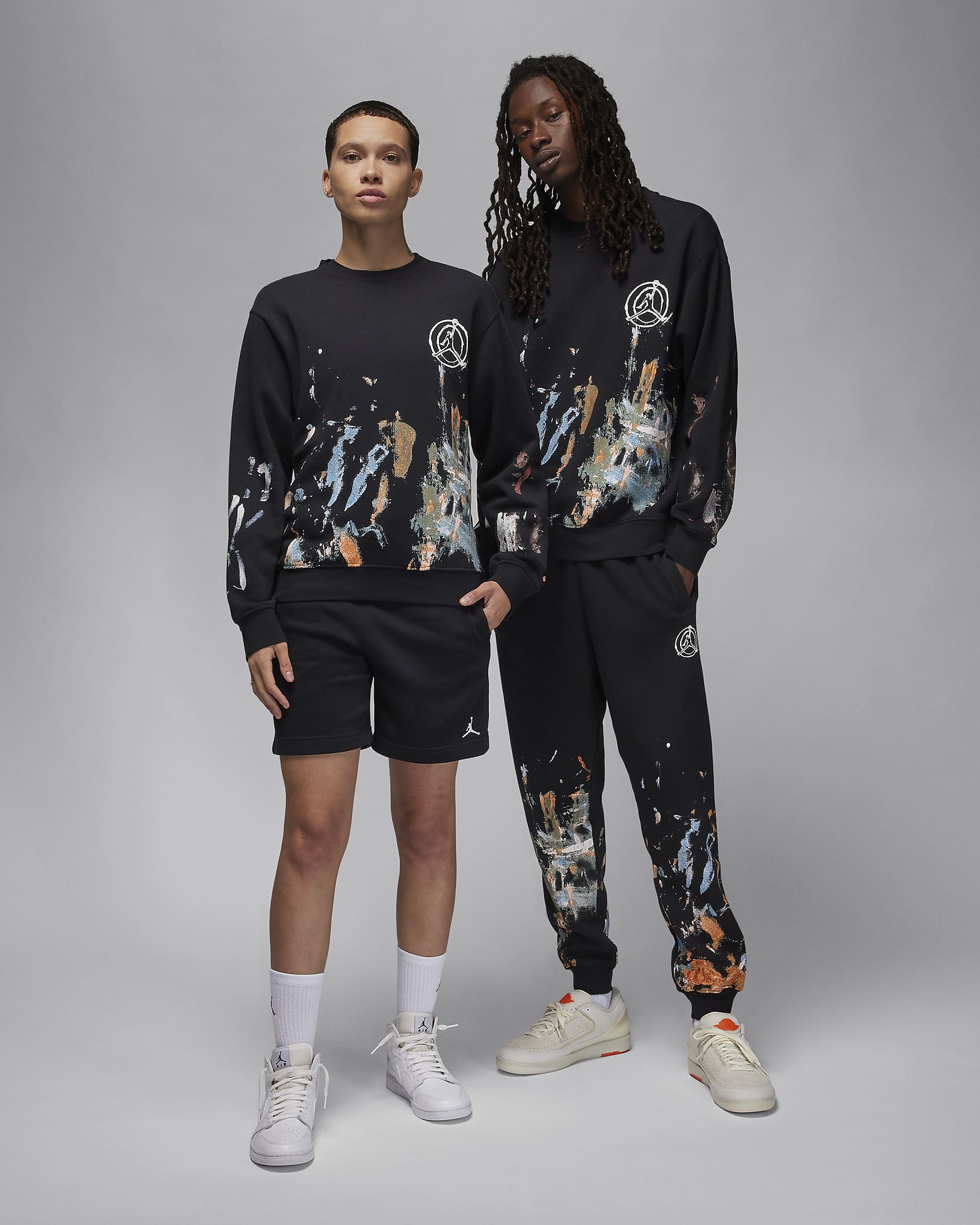 Jordan Artist Series by Jammie Holmes Fleece Crew-Neck Sweatshirt. Nike IN