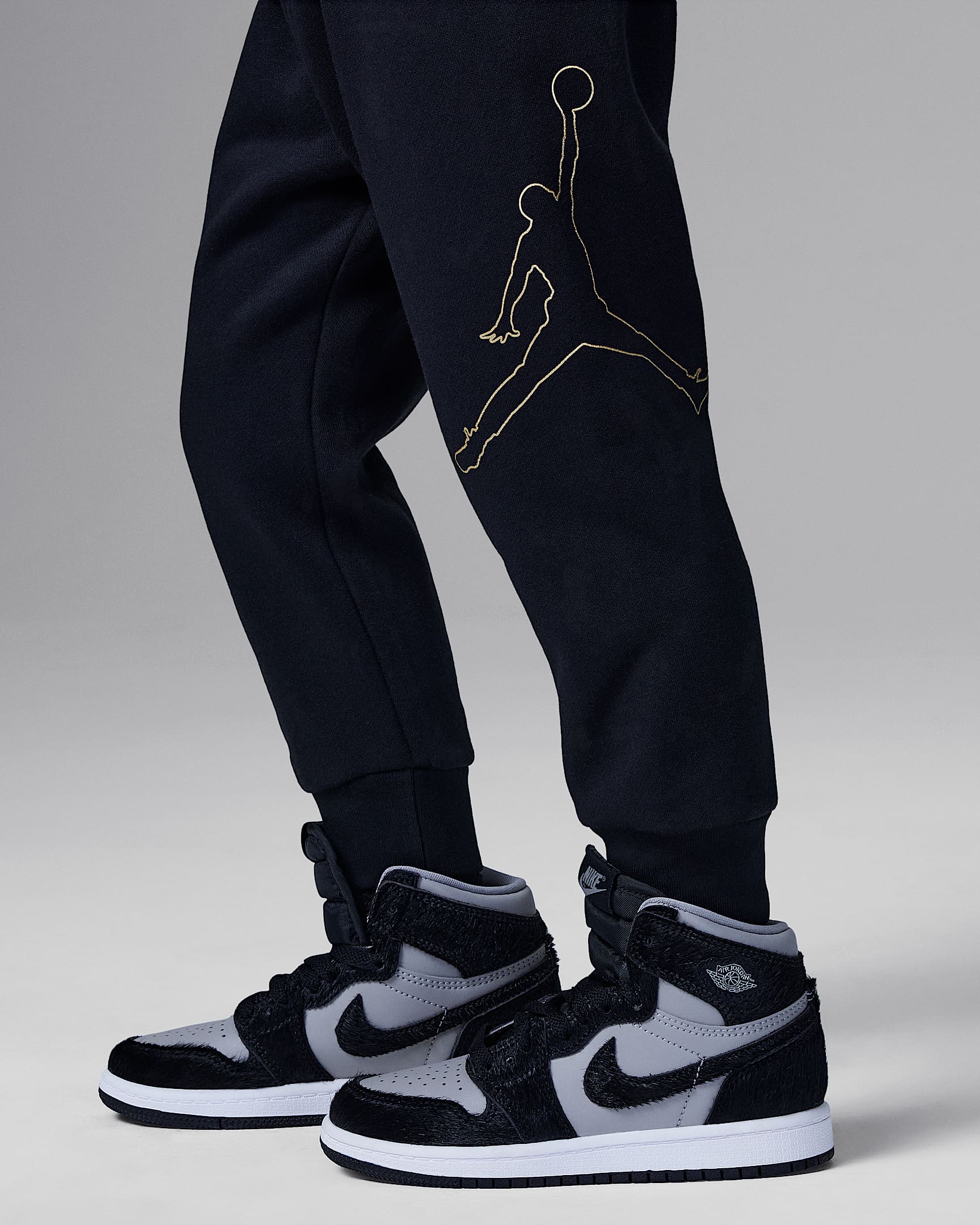 Jordan Take Flight Black and Gold Crew Set Toddler 2-Piece Set. Nike JP