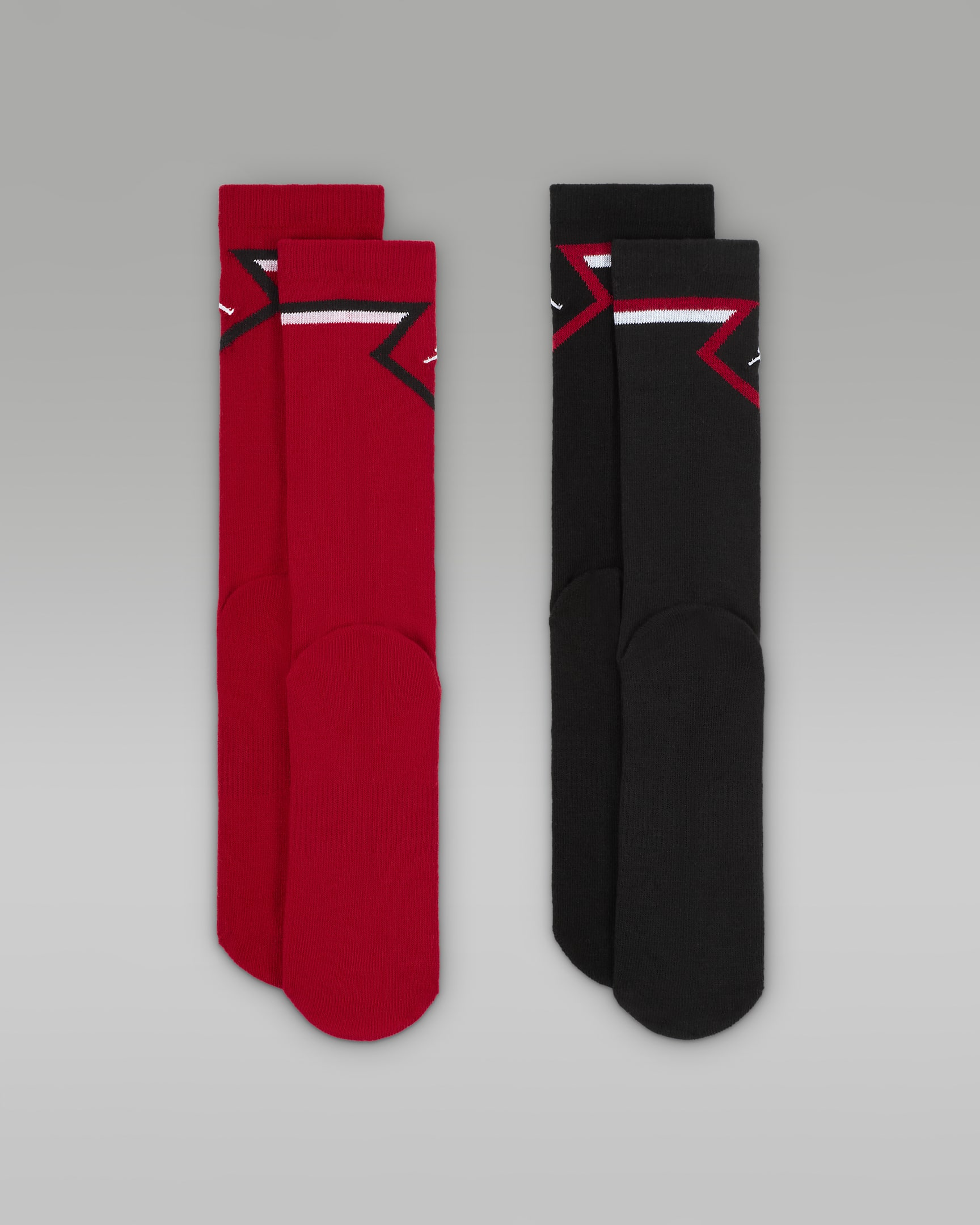 Jordan Big Kids' Diamond High Crew Socks (2 Pairs). Nike JP