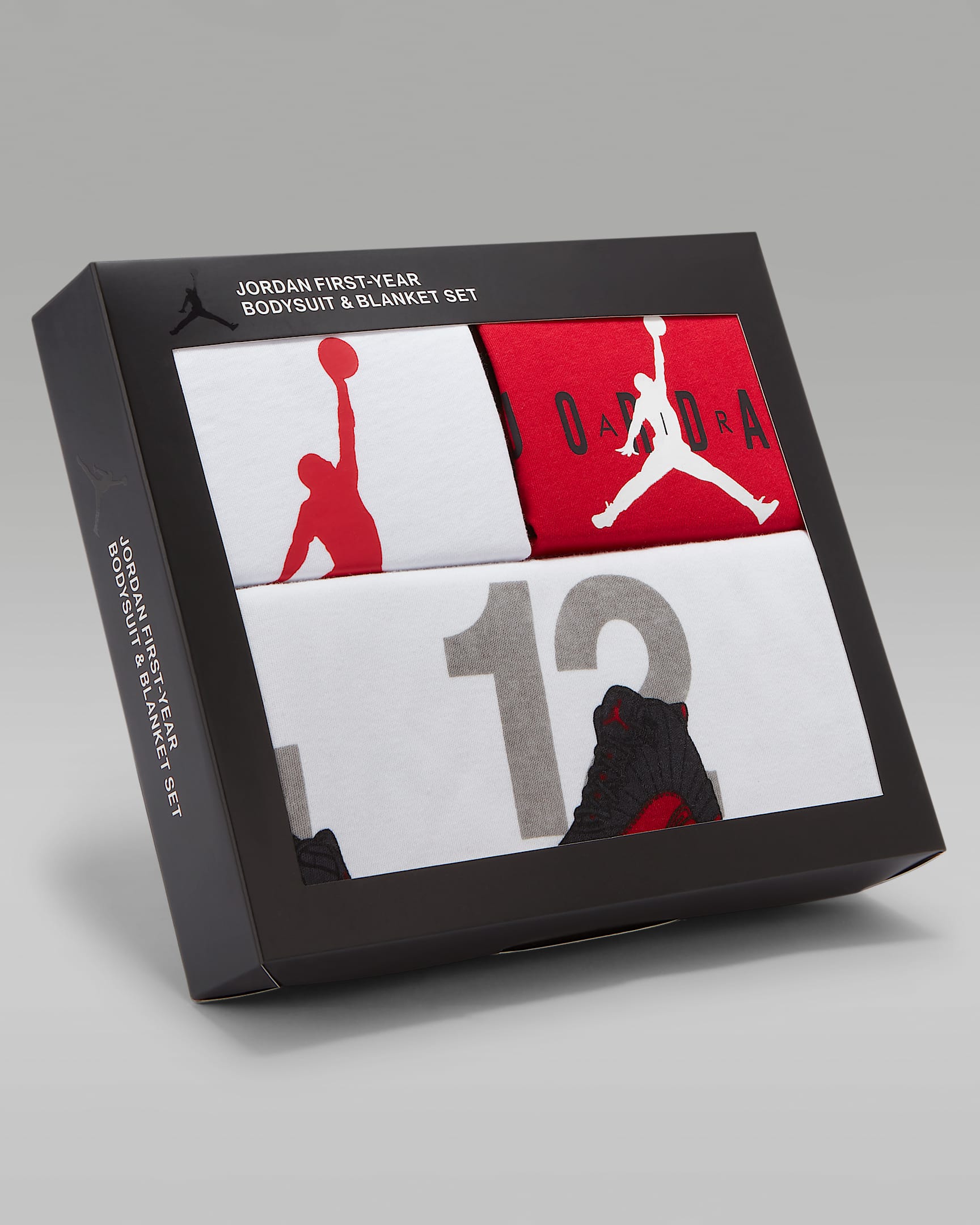 Jordan Milestone Baby (0–9M) Bodysuit Set (2-Pack) (w/ Blanket). Nike NL