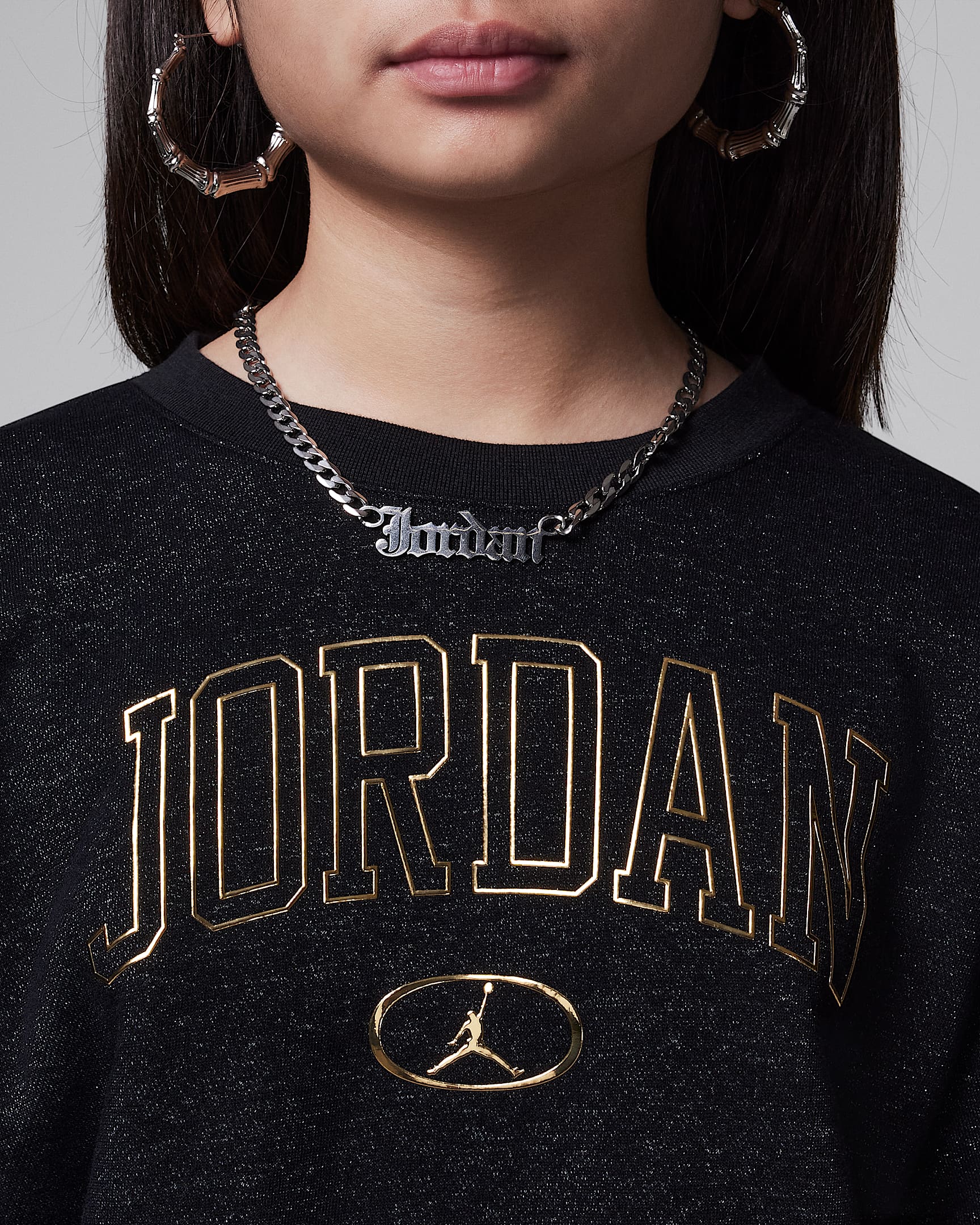 Haut à col ras-du-cou 1st Baby Blue Jordan pour ado. Nike FR