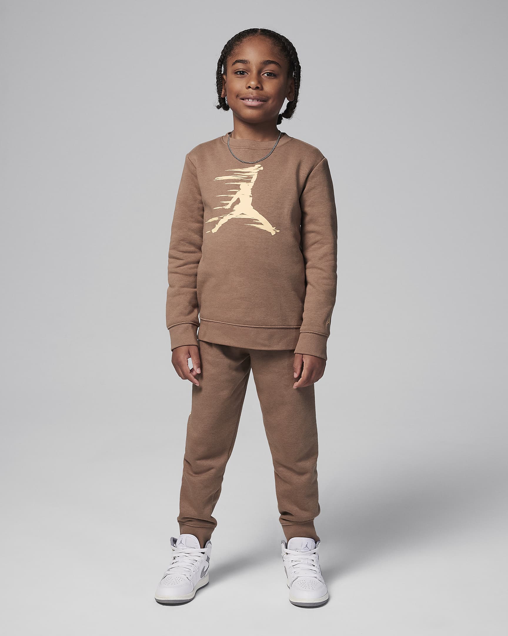 Jordan MJ Flight MVP Little Kids' 2-Piece Fleece Crew Set. Nike.com