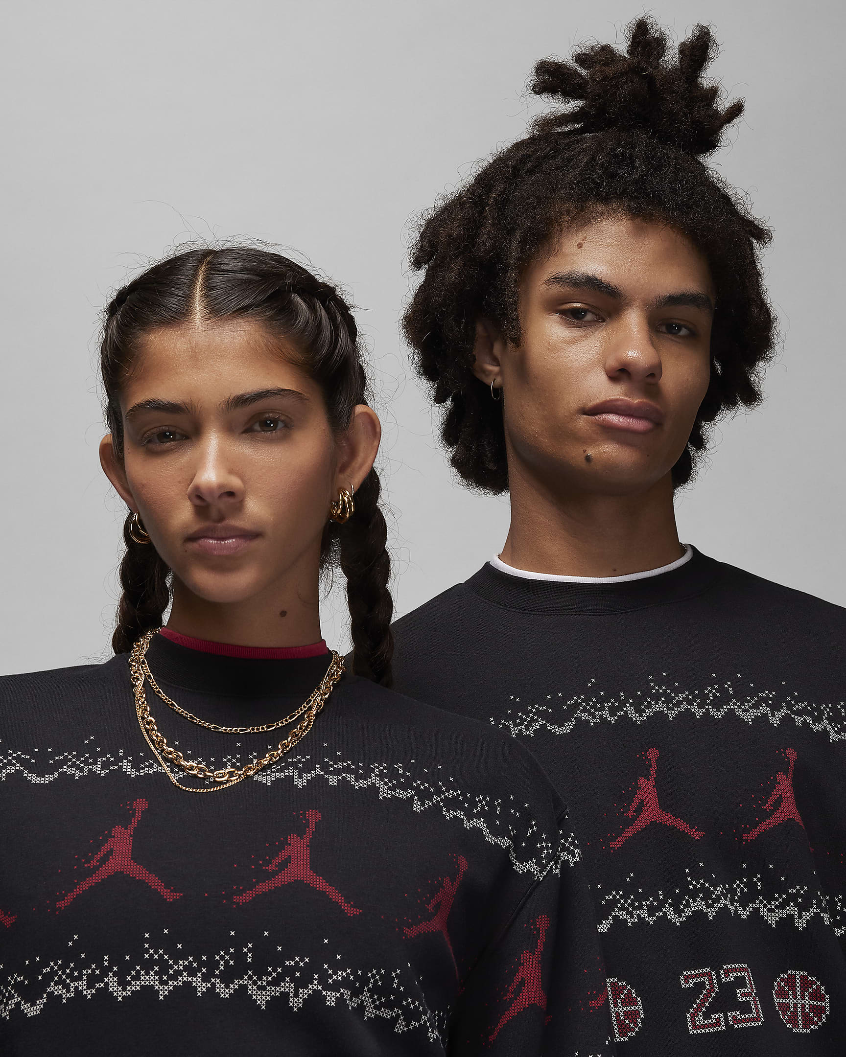 Jordan Essentials Festive Fleece Crew. Nike ID