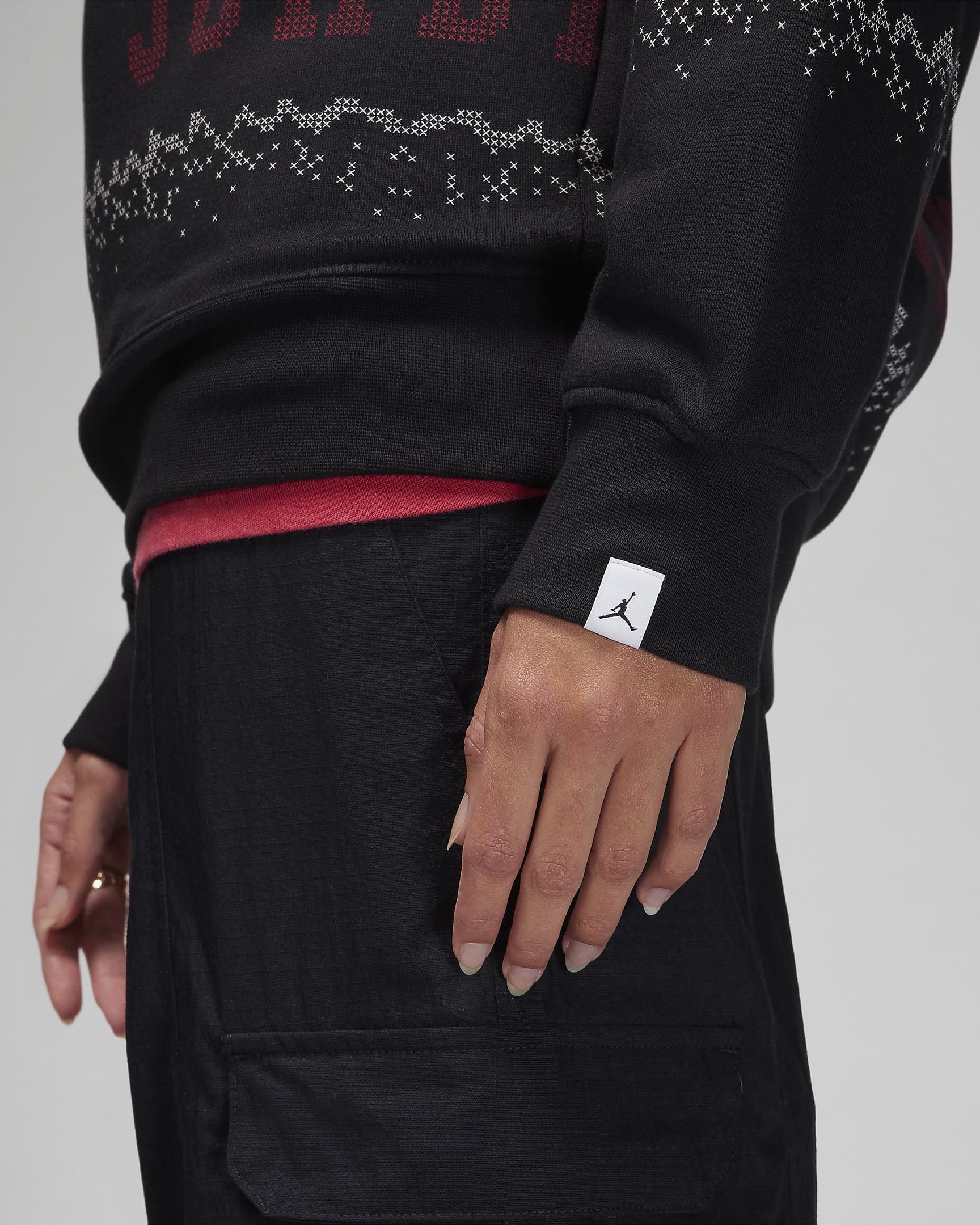 Jordan Essentials Festive Fleece Crew. Nike ID