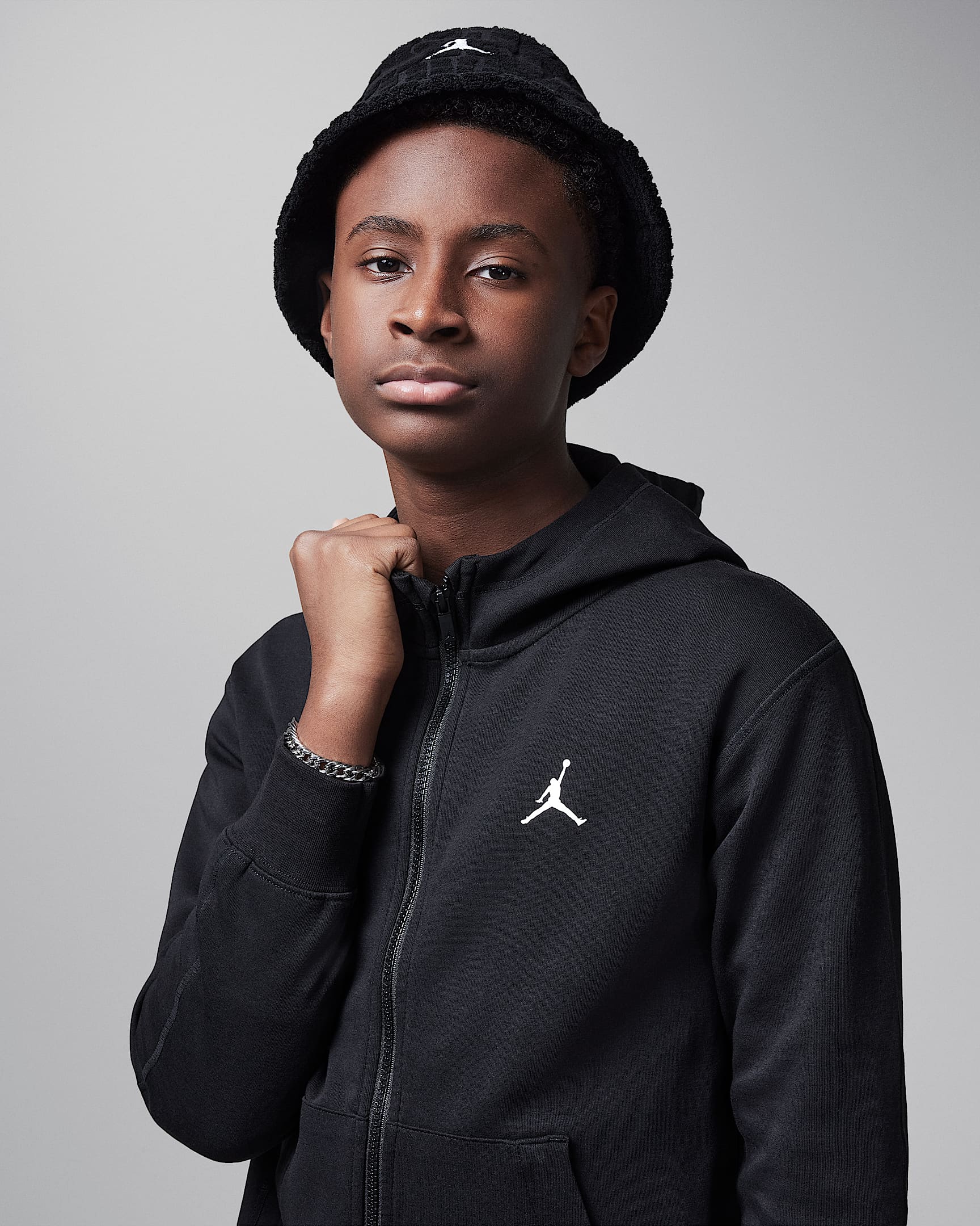 Jordan Dri-FIT Sport Older Kids' Statement Hoop Fleece Full-Zip Hoodie ...