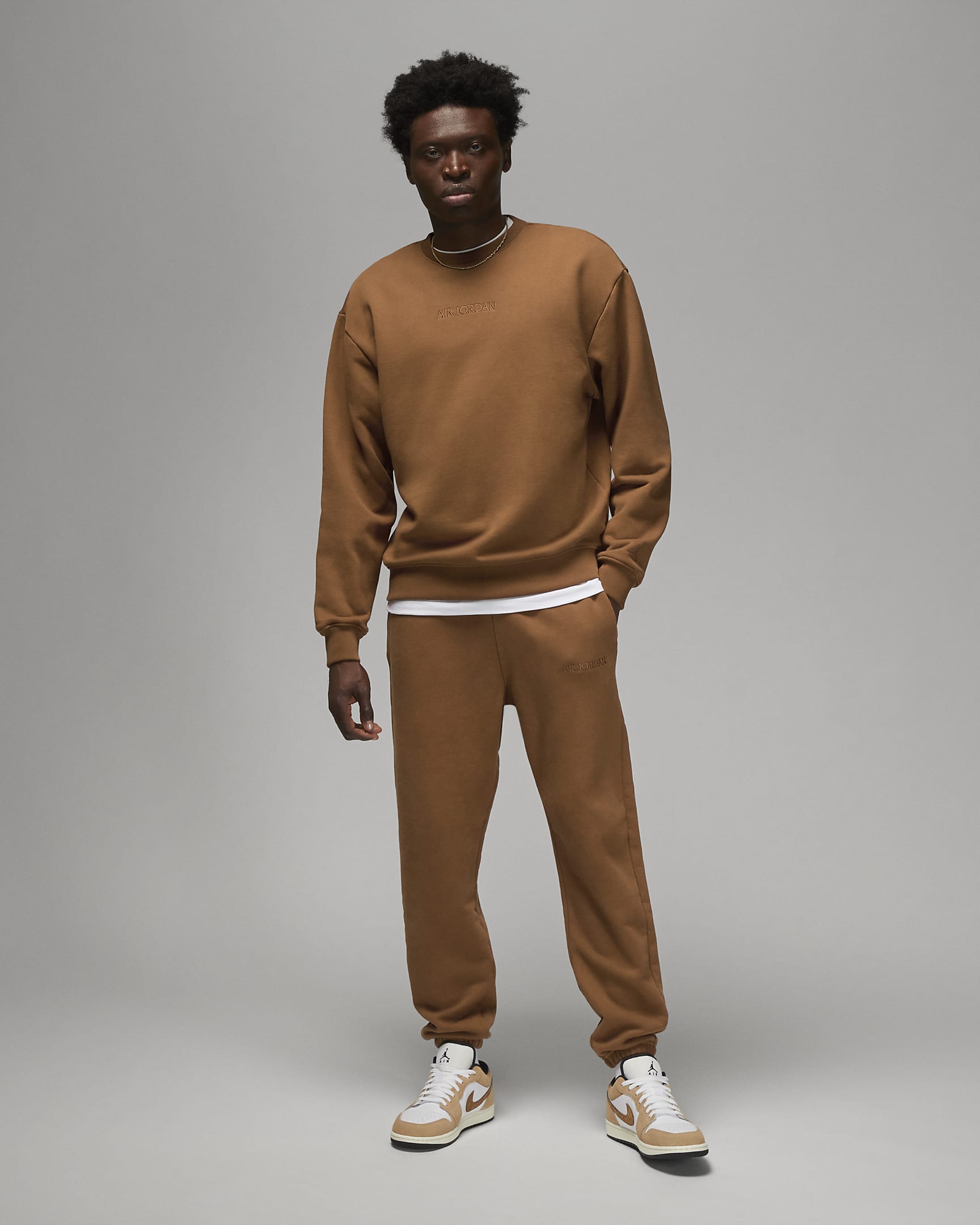 Air Jordan Wordmark Men's Fleece Crew-Neck Sweatshirt. Nike LU