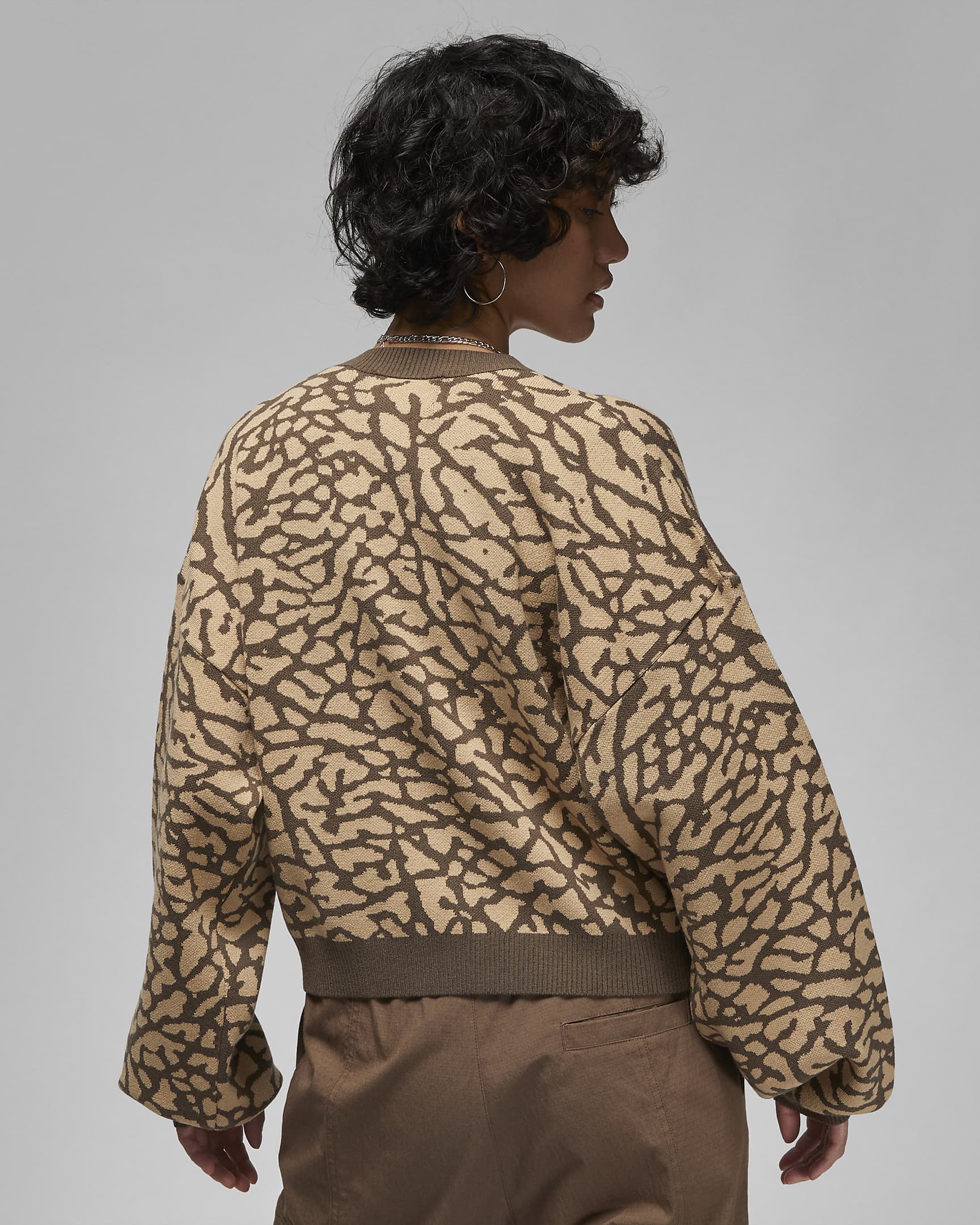 Jordan Flight Women's Jacquard Knit Cardigan. Nike SI