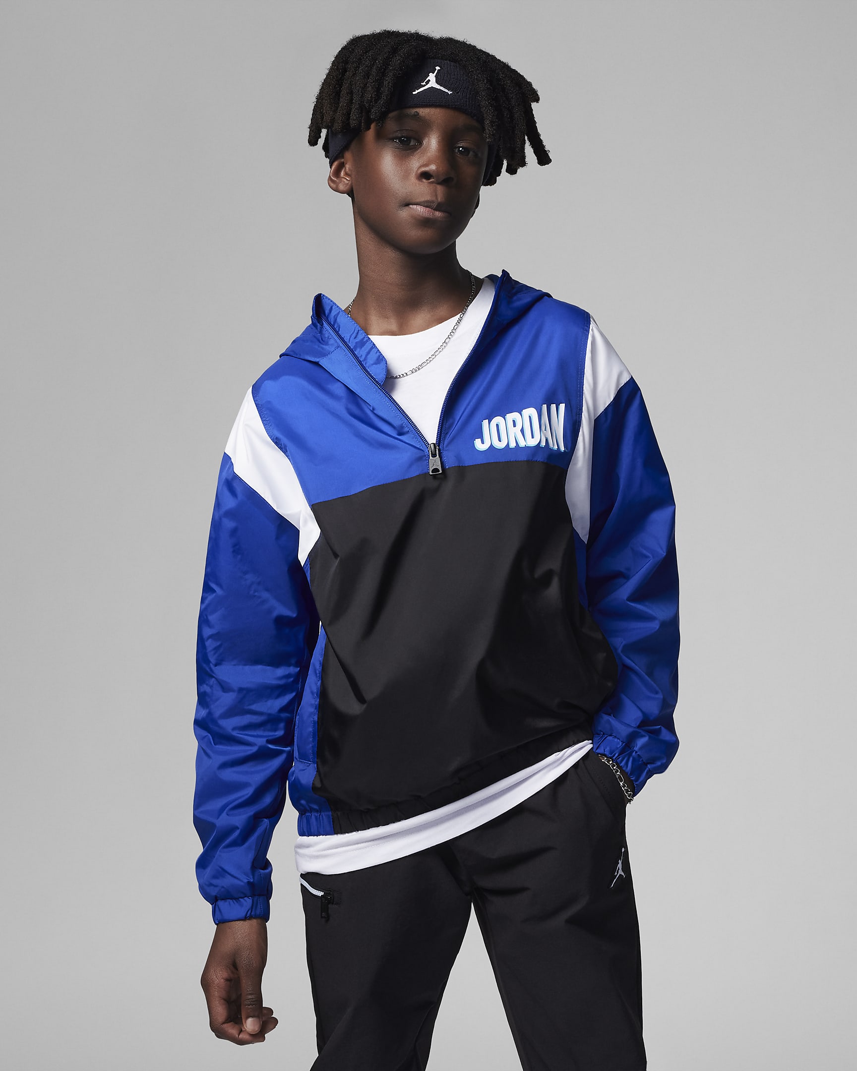 Chamarra anorak con gorro para niños talla grande Jordan MVP. Nike.com