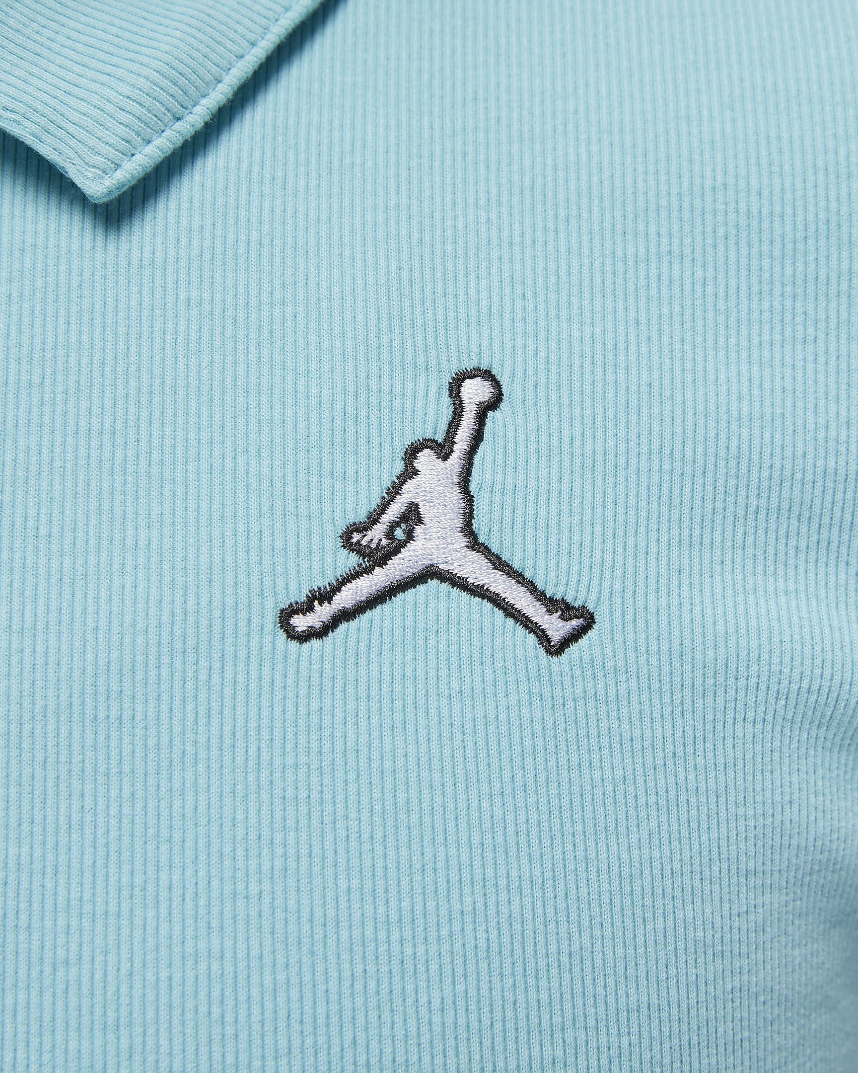 Jordan Women's Cropped Ribbed Polo. Nike VN