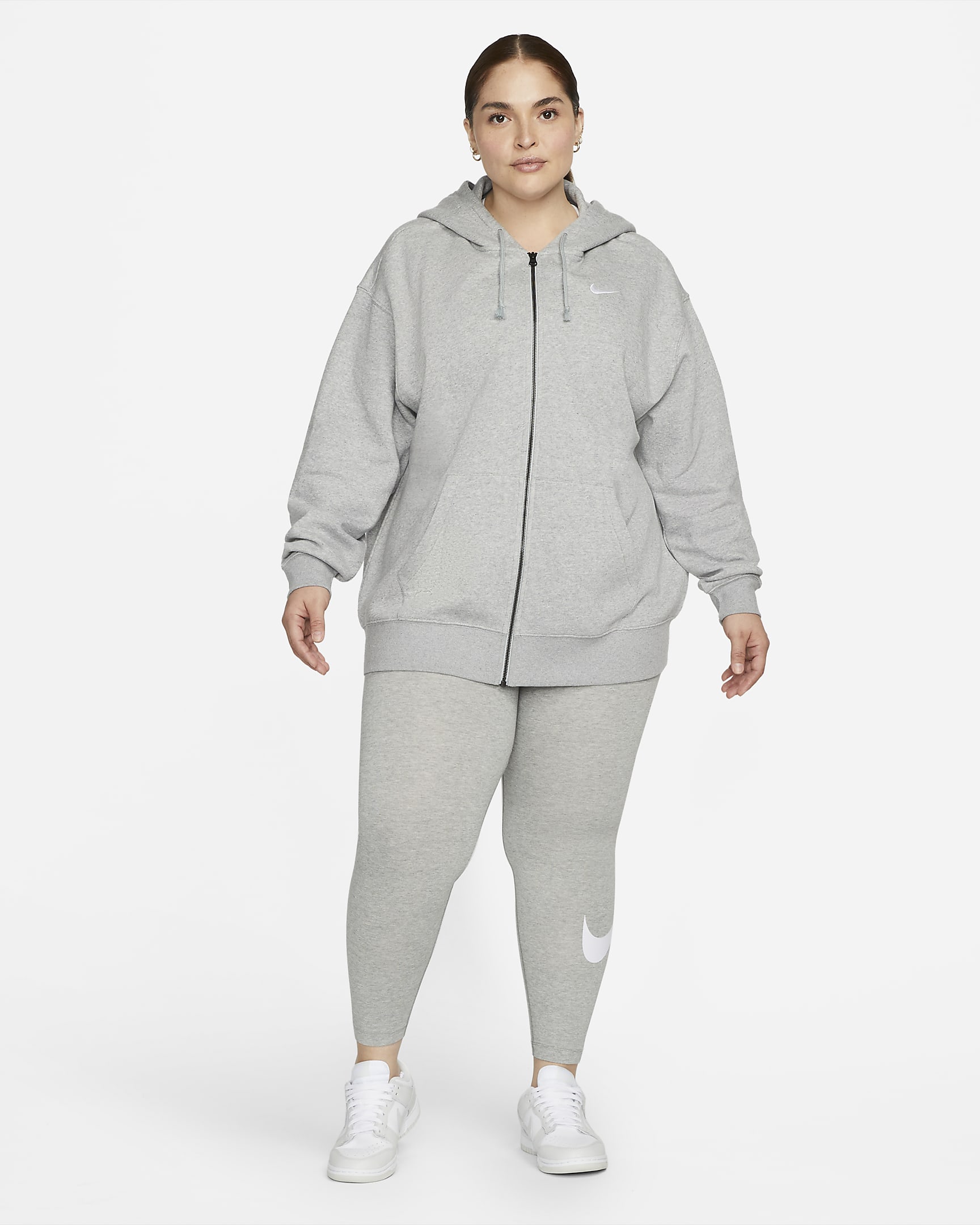 Nike Sportswear Essentials Womens Fleece Full Zip Hoodie Plus Size