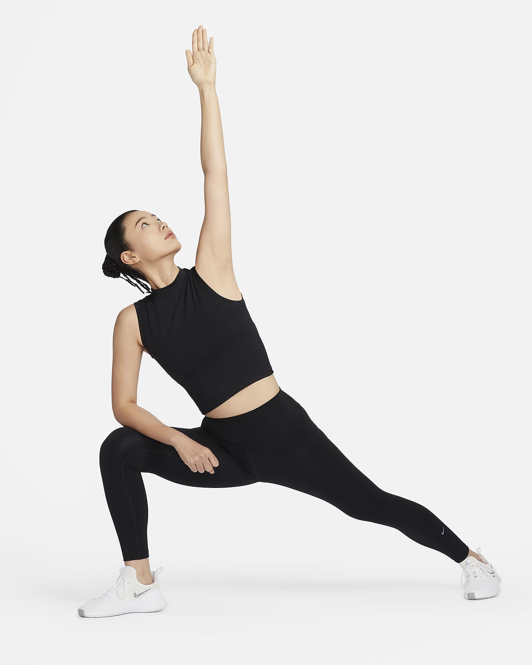Nike One Fitted Womens Dri Fit Mock Neck Cropped Tank Top Nike Id