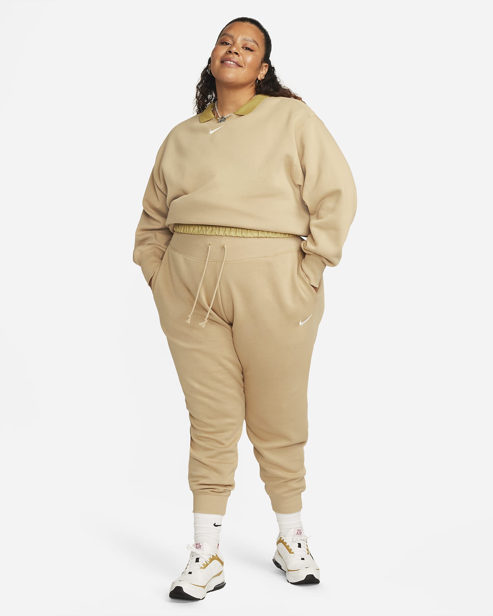 Nike Sportswear Phoenix Fleece Women's High-Waisted Joggers (Plus Size ...
