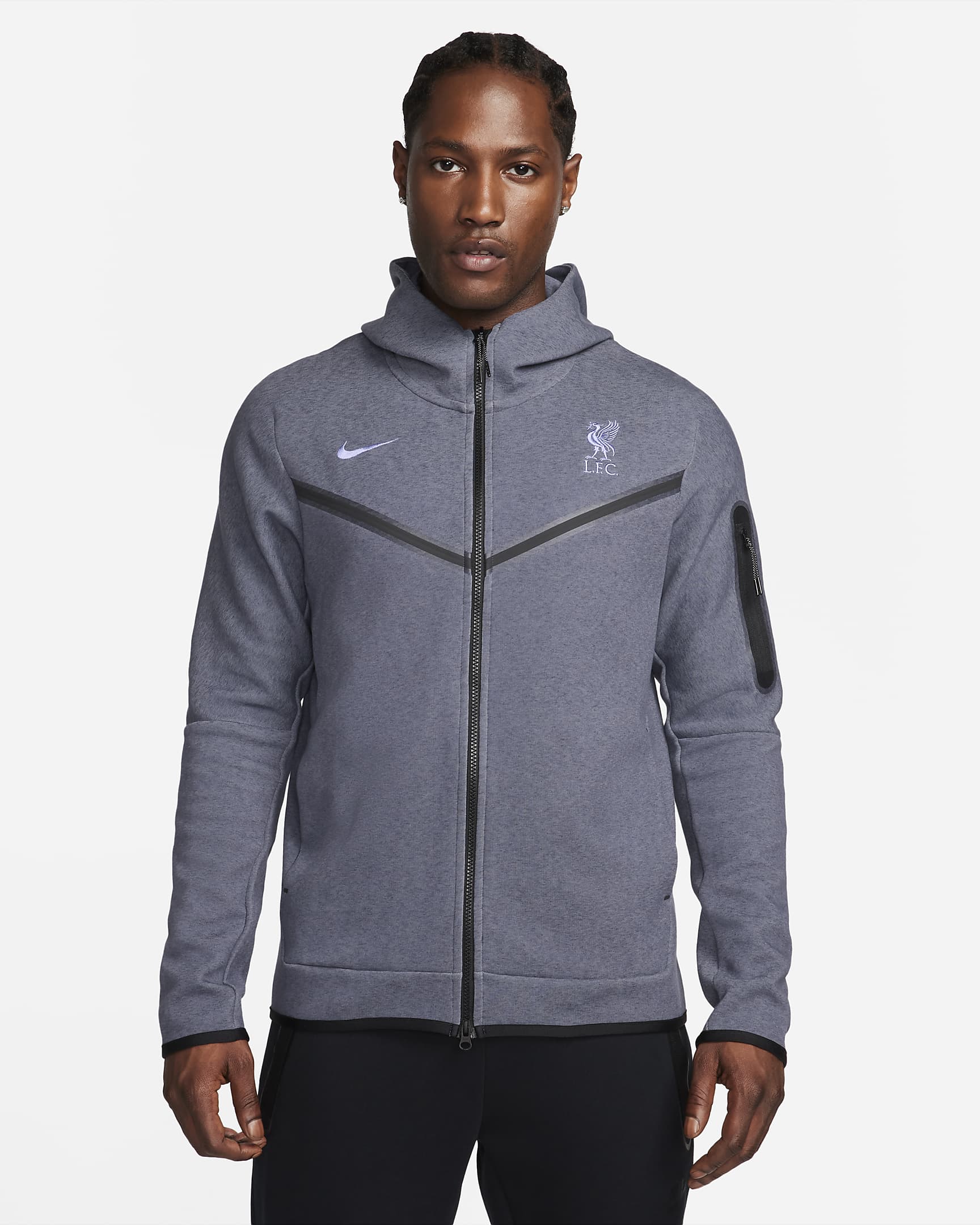 Liverpool F.C. Tech Fleece Windrunner Third Men's Nike Football Full ...