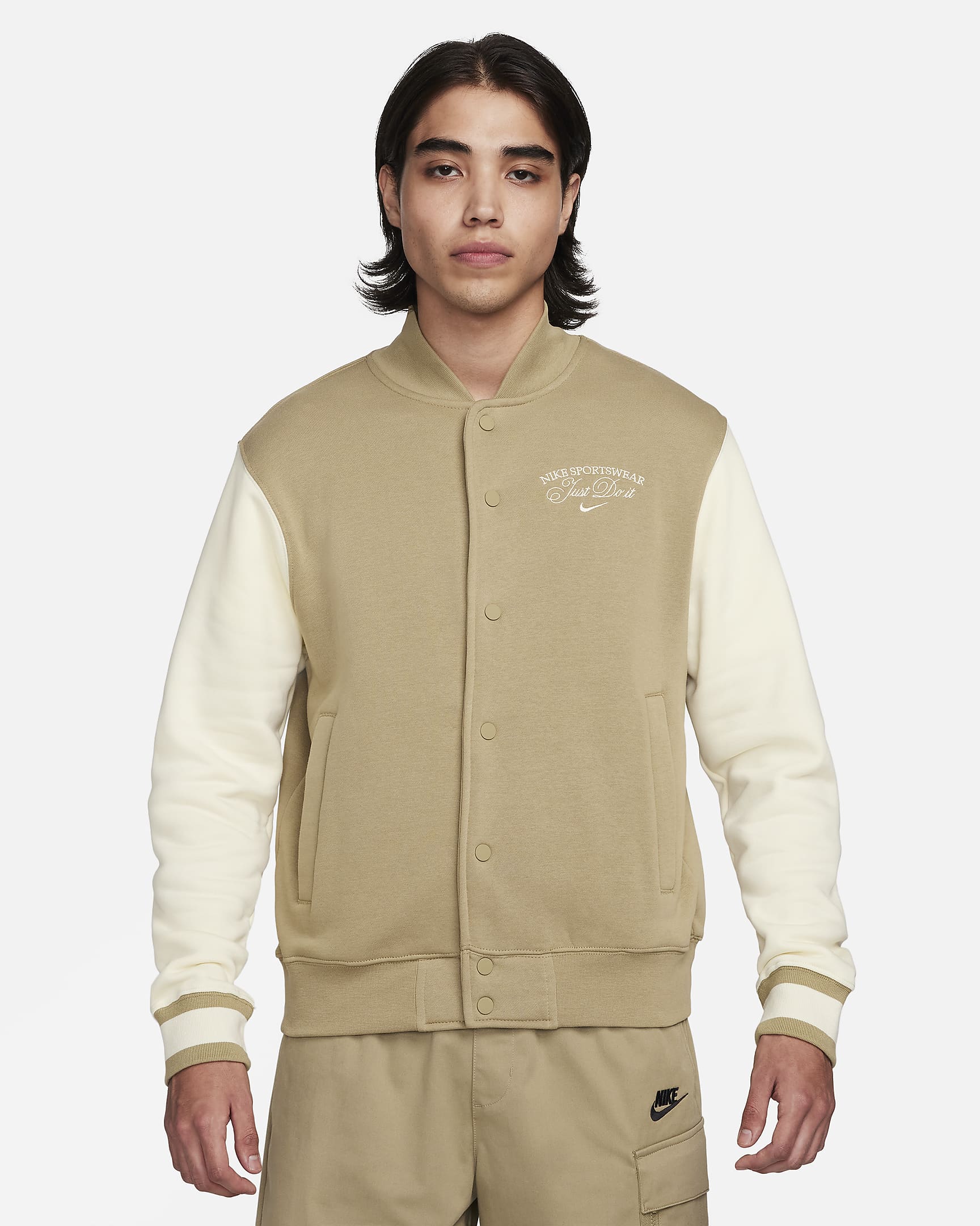 Nike Sportswear Men's Fleece Varsity Jacket. Nike NL