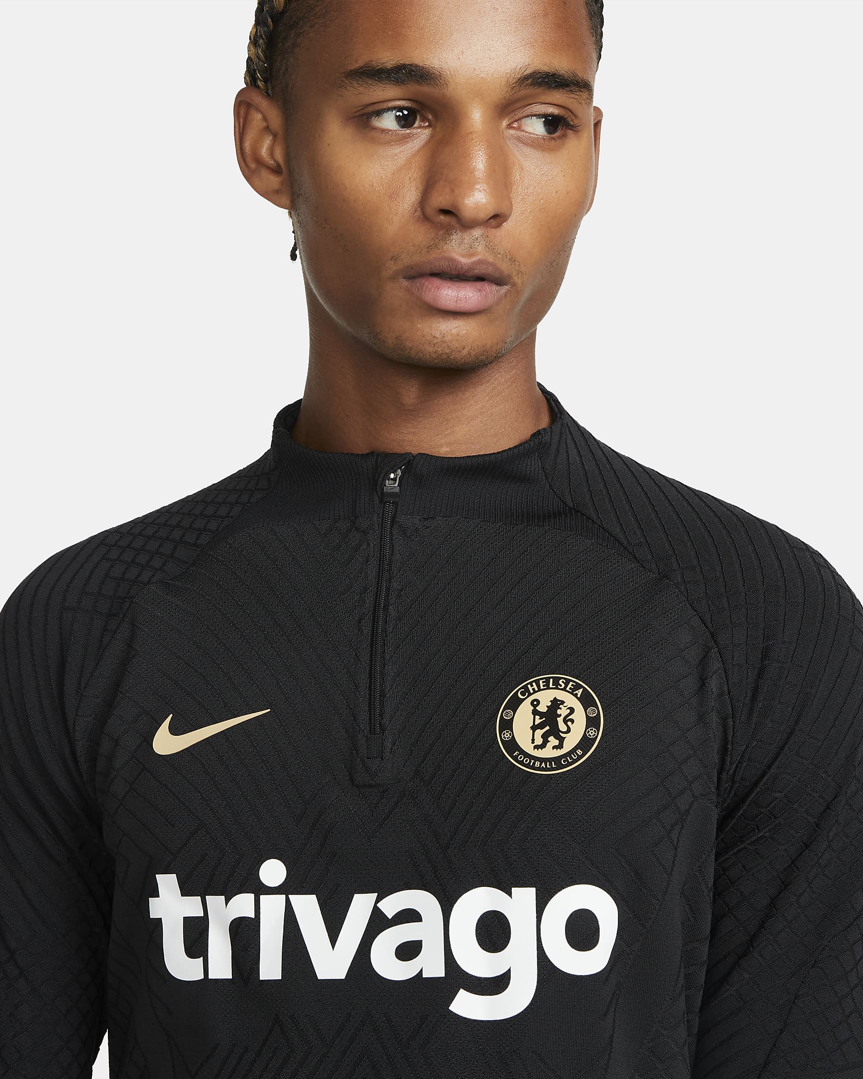 Chelsea F.C. Strike Elite Men's Nike Dri-FIT ADV Knit Football Drill Top. Nike SI
