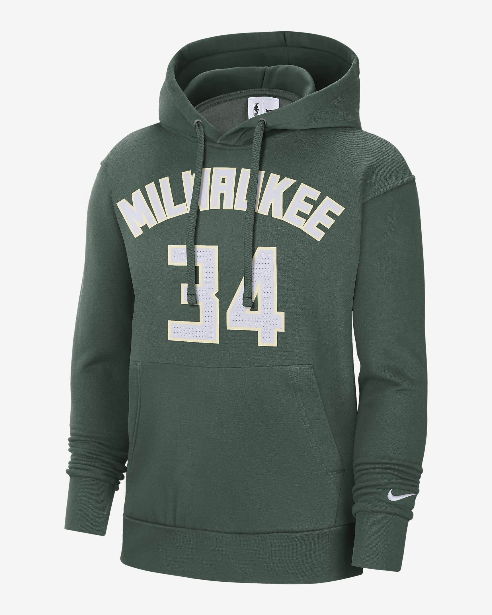 Milwaukee Bucks Essential Men's Nike NBA Fleece Pullover Hoodie. Nike RO