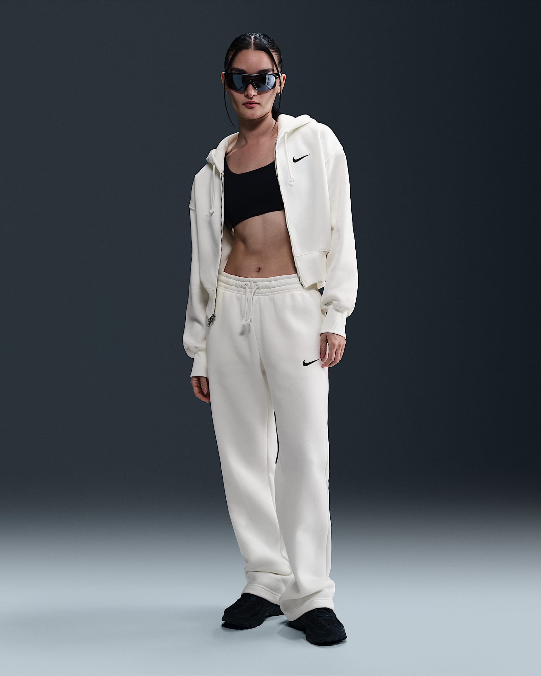 Nike Sportswear Phoenix Fleece Women's Loose Cropped Full-Zip Hoodie. Nike MY