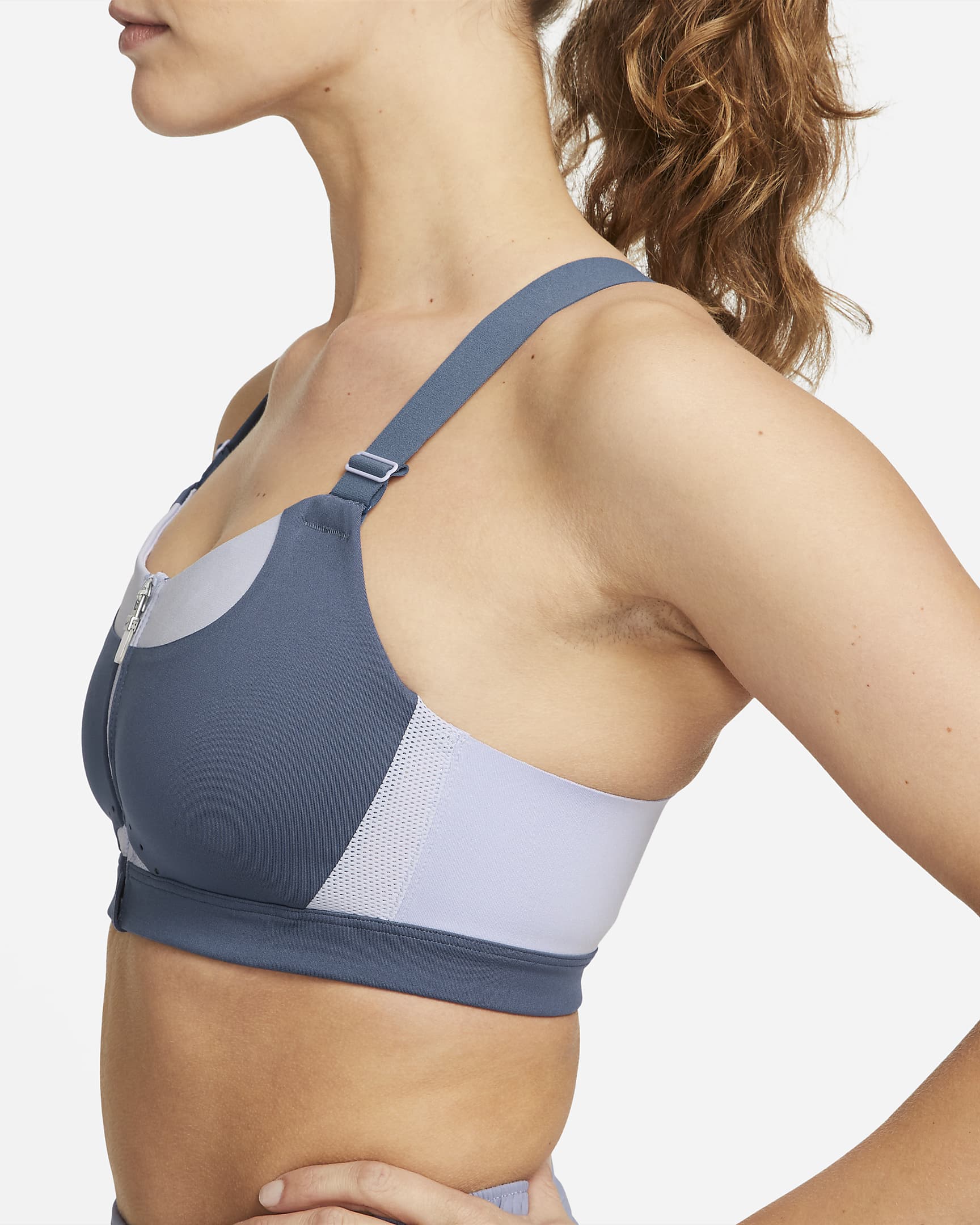 Bra Imbottito A Sostegno Elevato Con Zip Anteriore Nike Alpha Donna