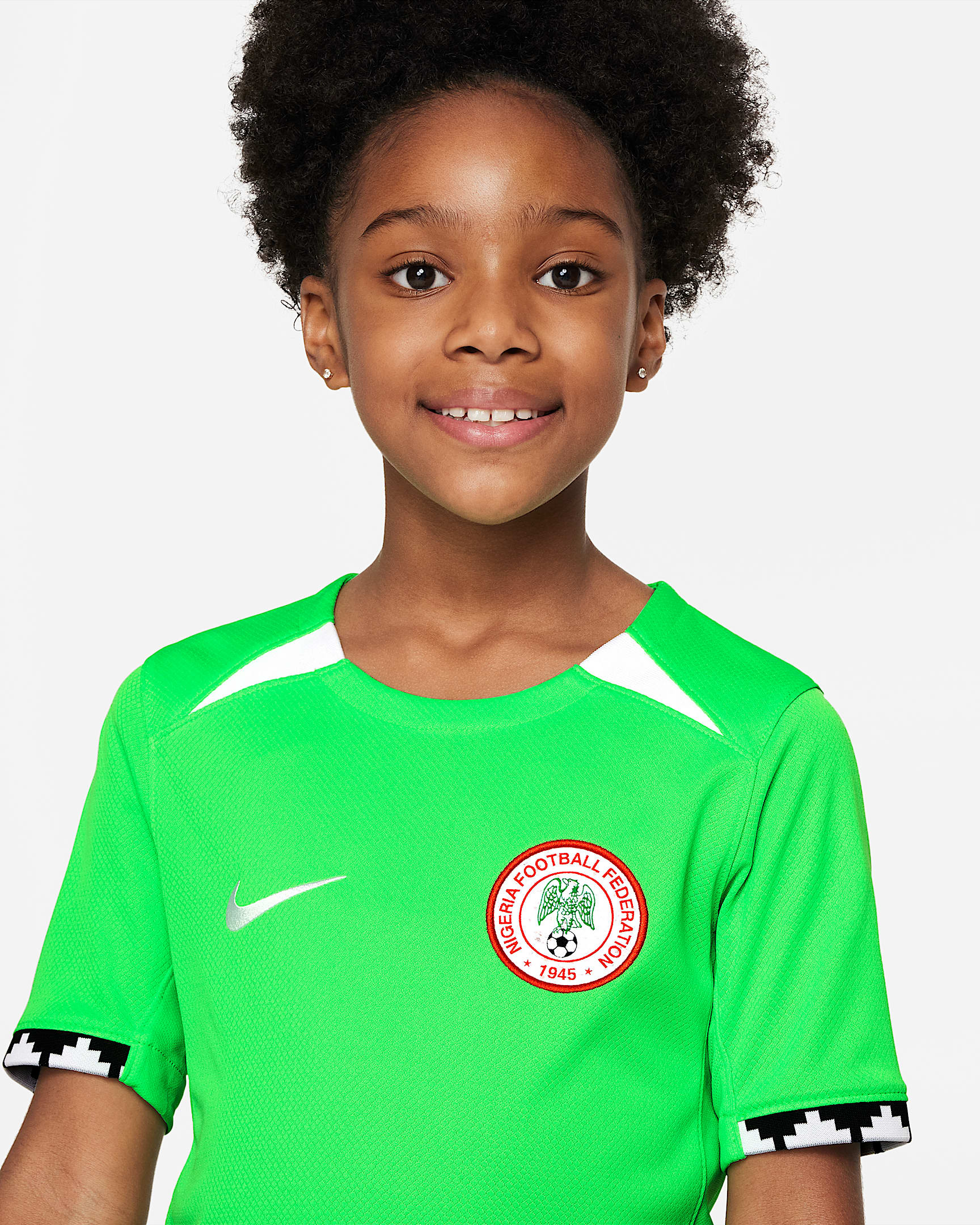Nigeria 2023 Stadium Home Older Kids' Nike Dri-FIT Football Shirt. Nike UK