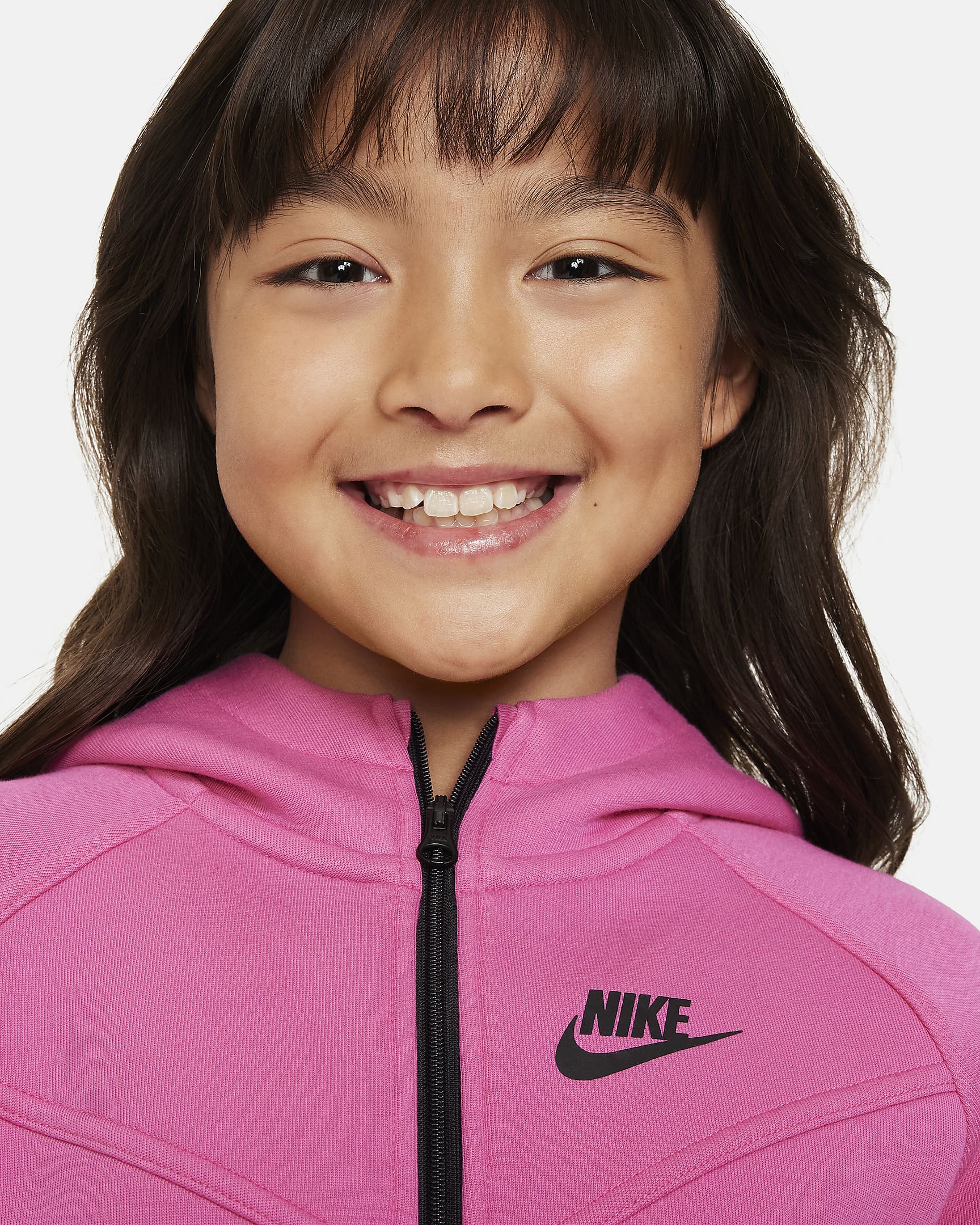 Nike Sportswear Tech Fleece Older Kids' (Girls') Full-Zip Hoodie. Nike AT