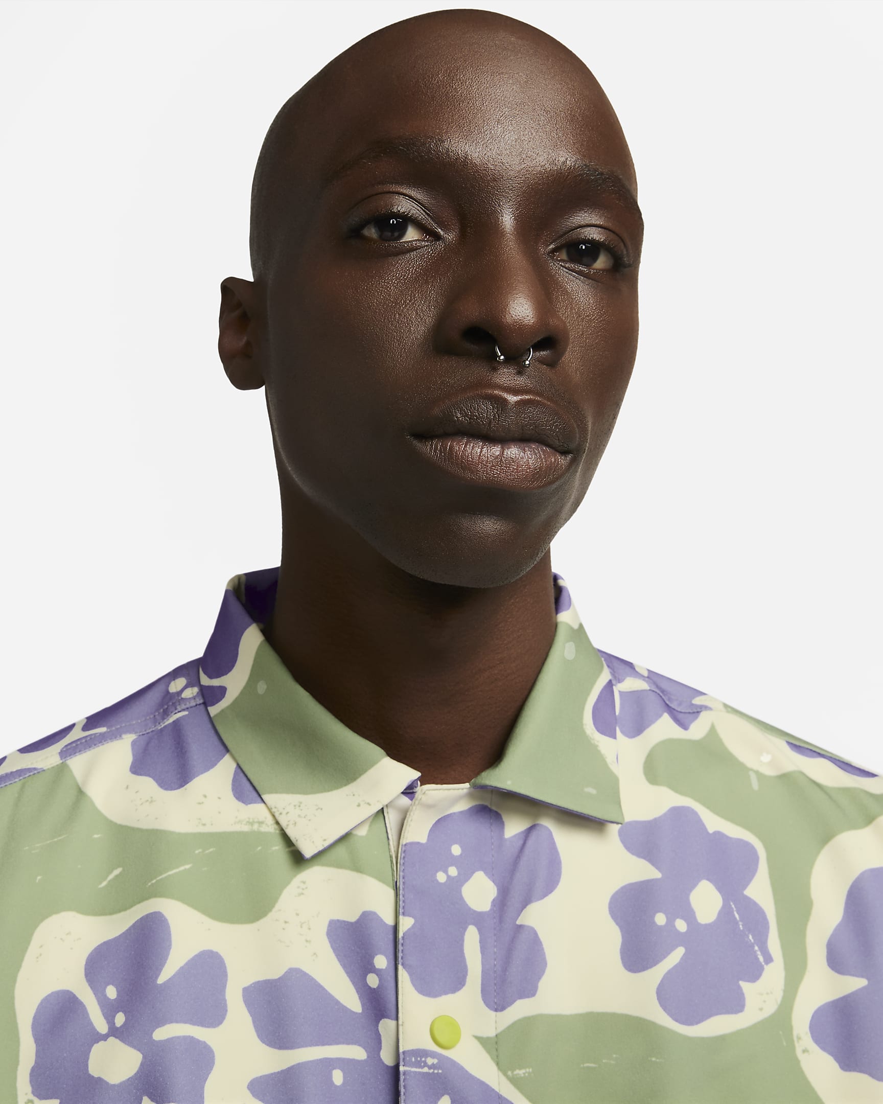 Naomi Osaka Short-Sleeve Button-Down Top. Nike LU