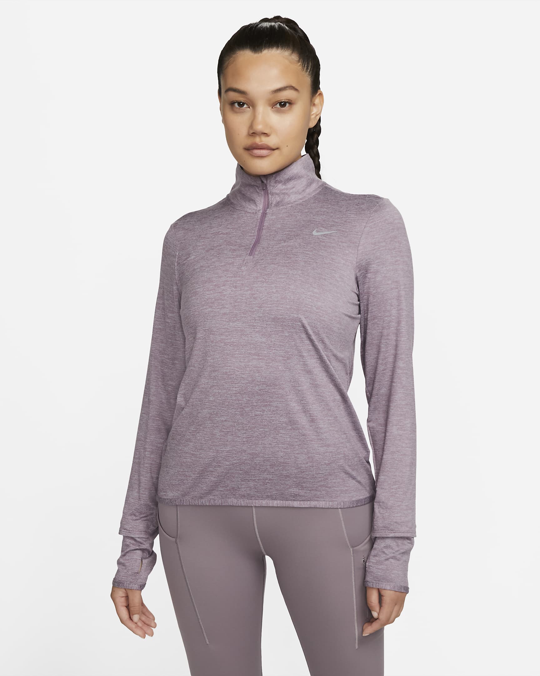 Nike Dri-FIT Swift UV Women's 1/4-Zip Running Top. Nike VN