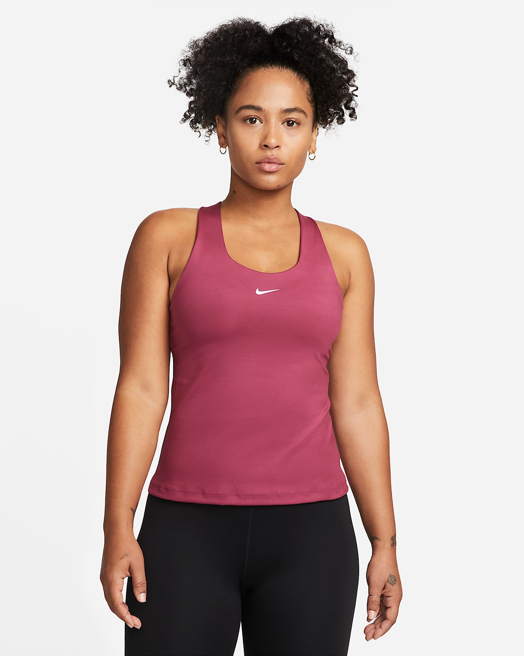 Canotta Con Bra Imbottito A Sostegno Medio Nike Swoosh Donna Nike It