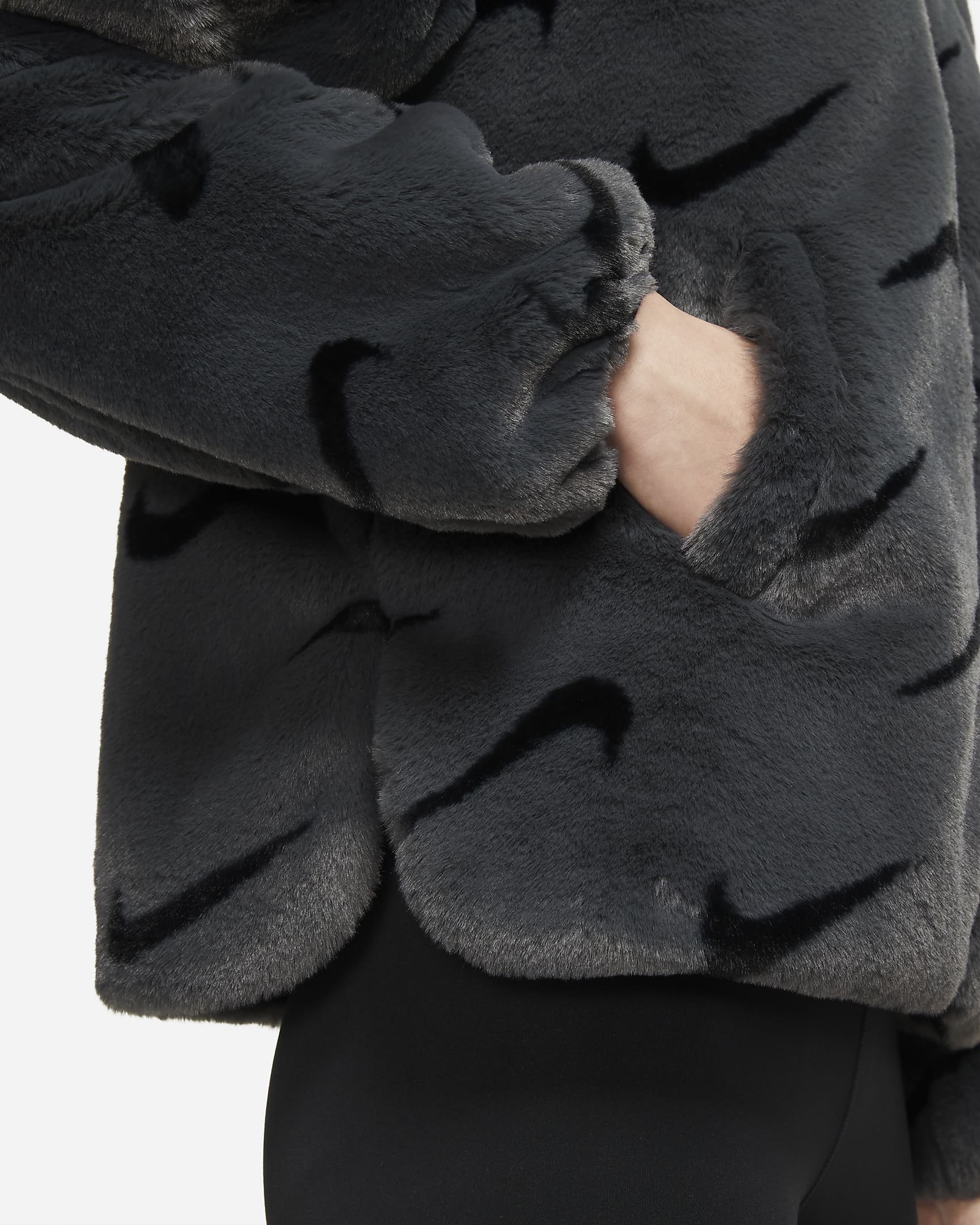 Nike Sportswear Plush Women's Printed Faux Fur Jacket. Nike LU