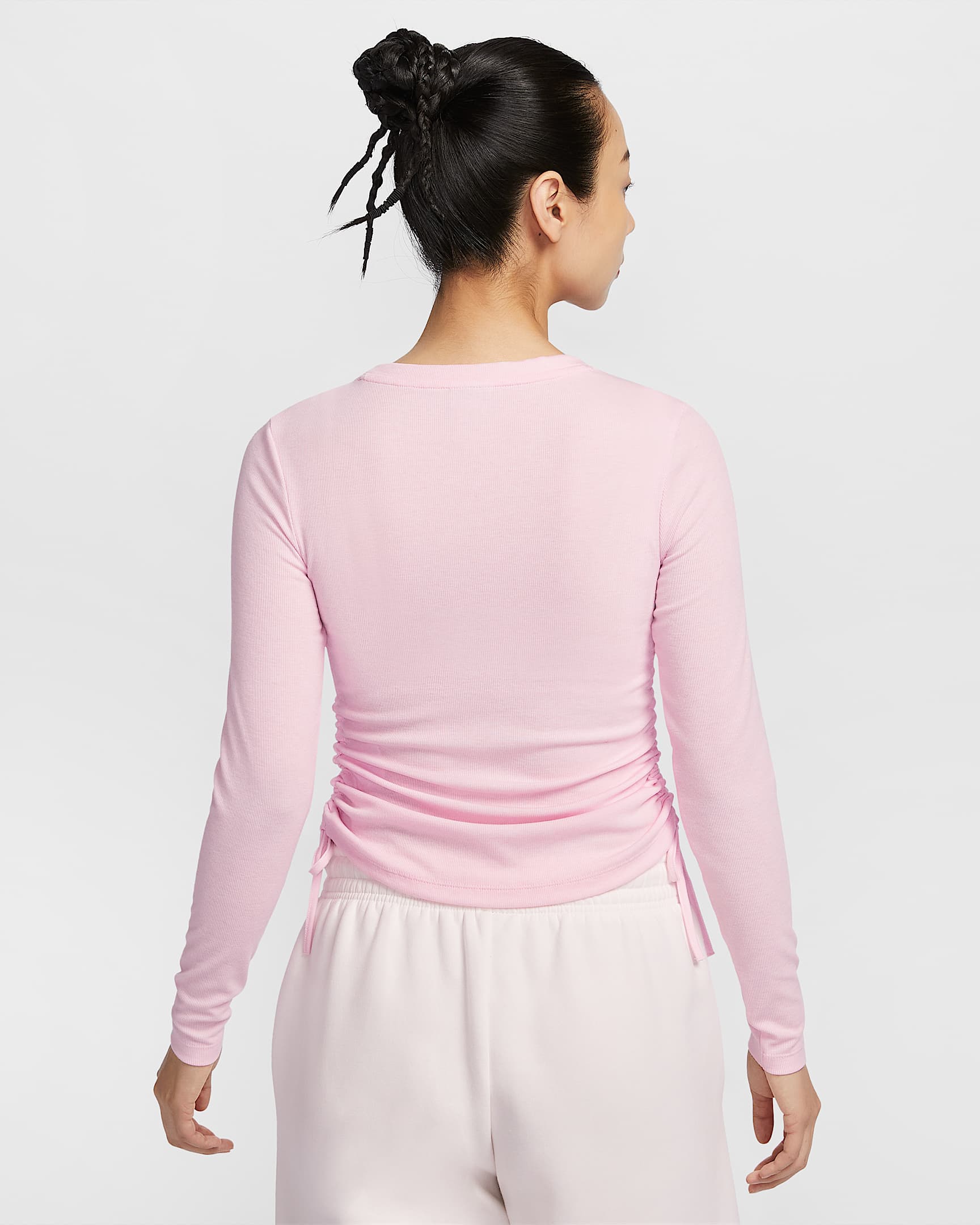 Nike Sportswear Women's Ribbed Long-Sleeve Cropped Top. Nike SG