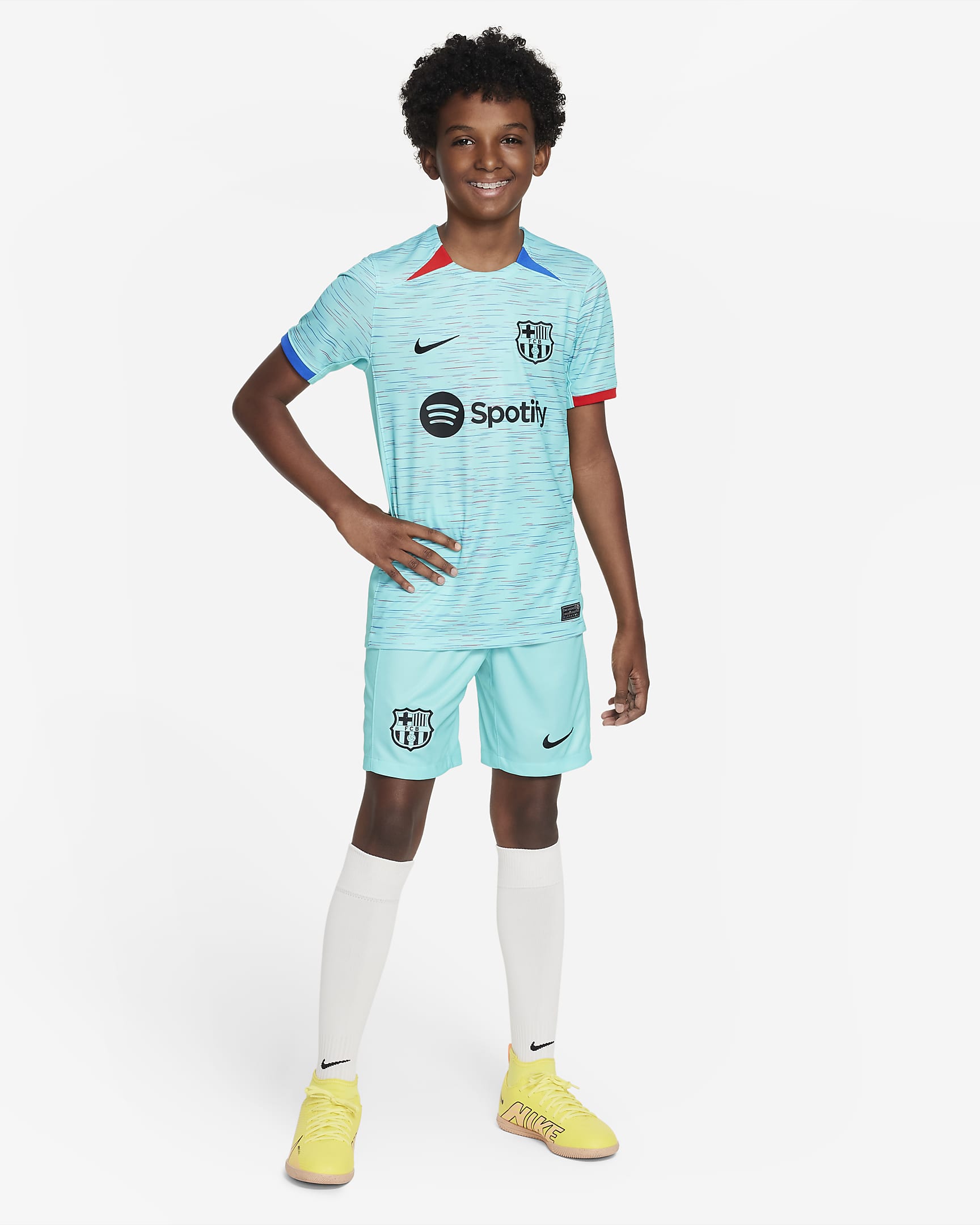 F.C. Barcelona 2023/24 Stadium Third Older Kids' Nike Dri-FIT Football Shorts. Nike SK