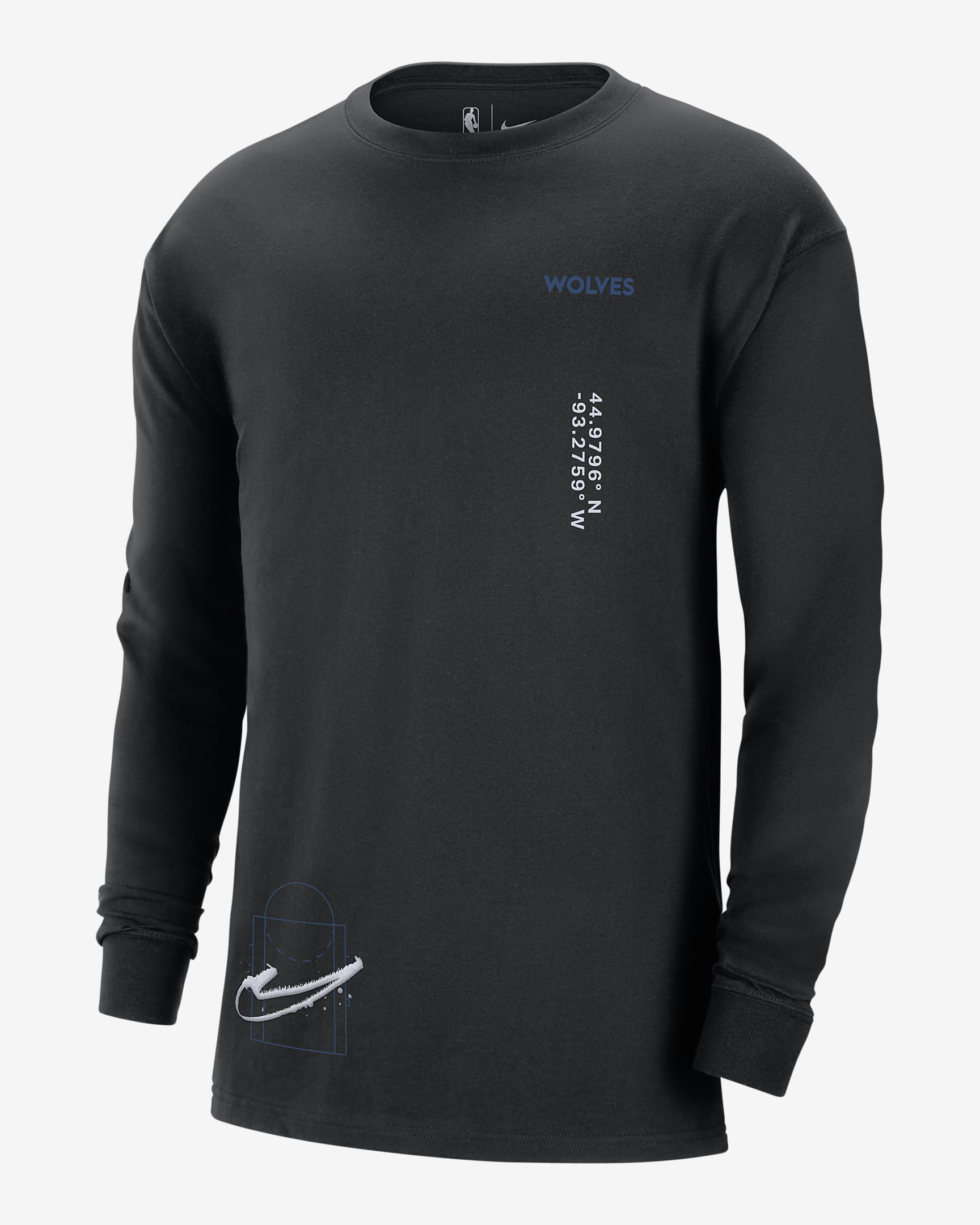 Minnesota Timberwolves Courtside Max90 Men's Nike NBA Long-Sleeve T-Shirt. Nike.com
