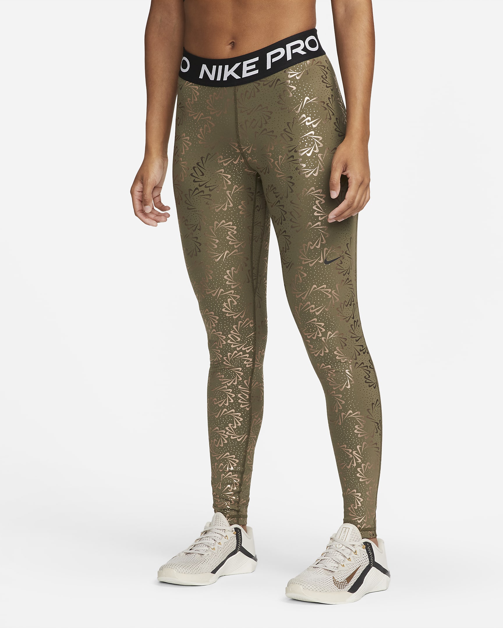 Nike Pro Women's Mid-Rise All-over Print Leggings. Nike AE