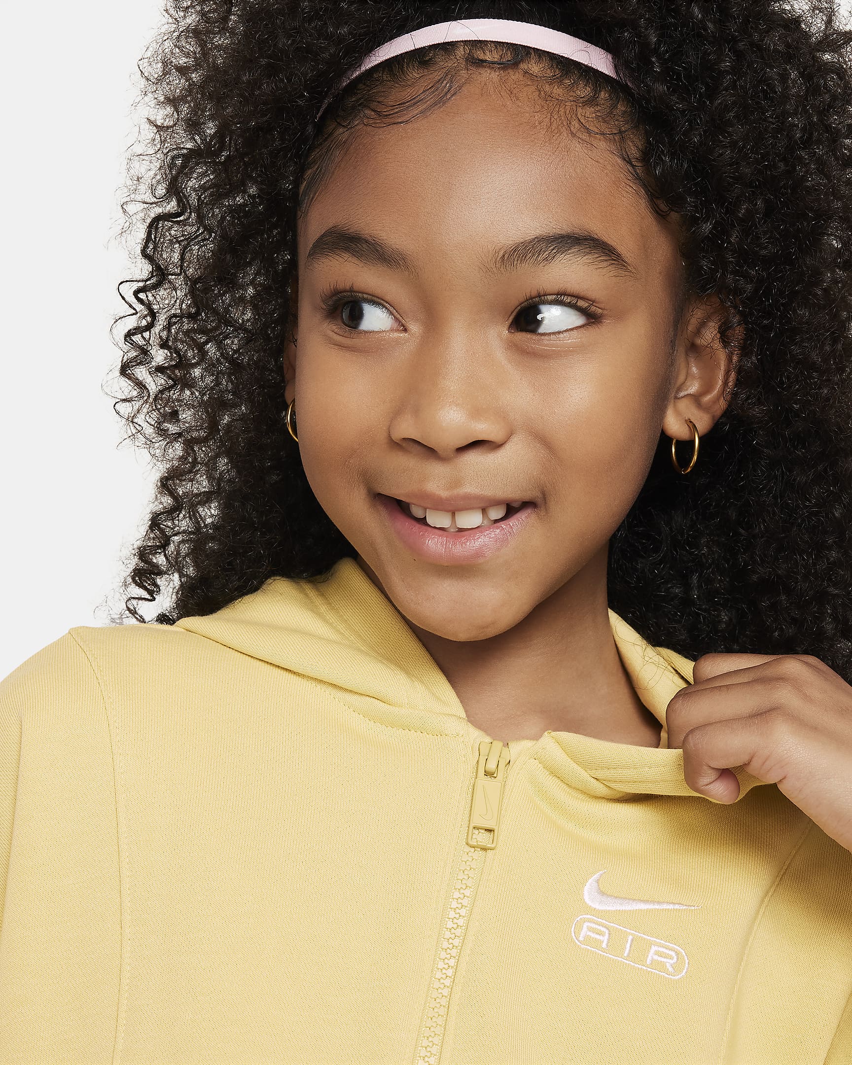 Nike Air Girls' French Terry Full-Zip Hoodie. Nike.com
