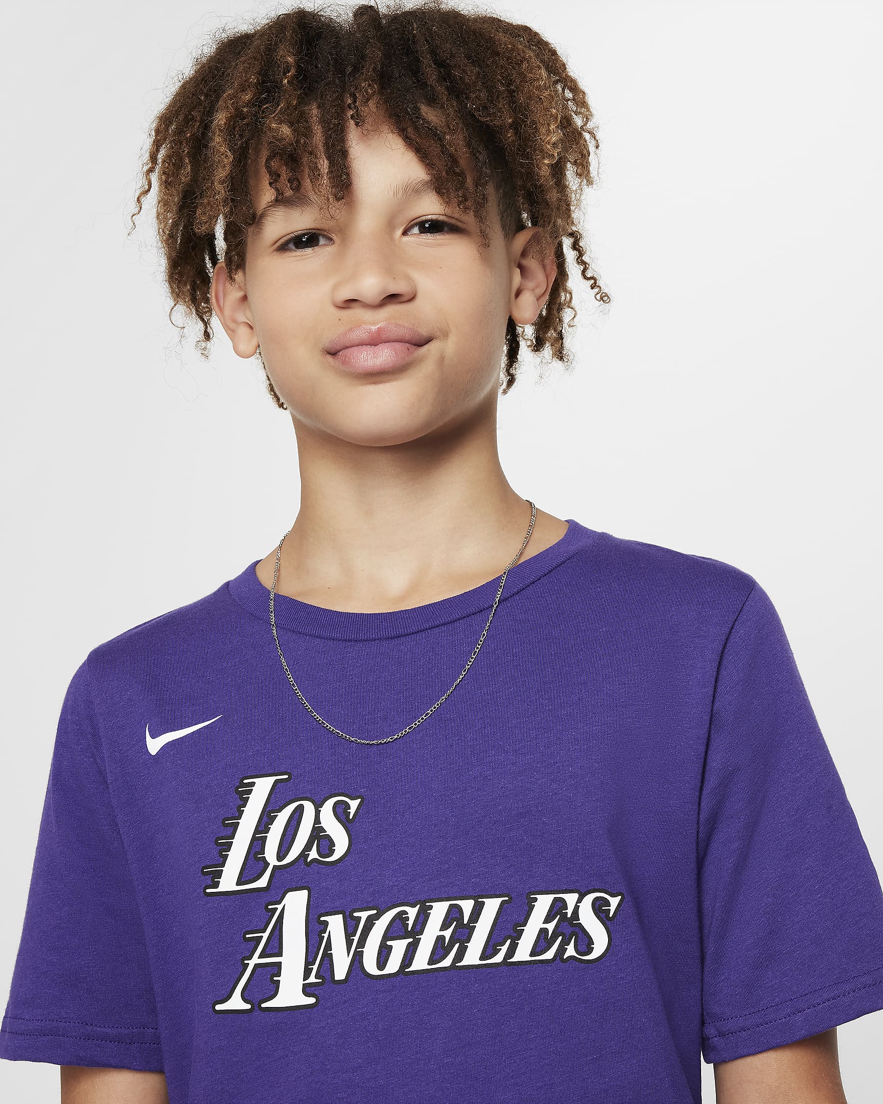 Los Angeles Lakers City Edition-Nike NBA Logo-T-shirt til større børn ...