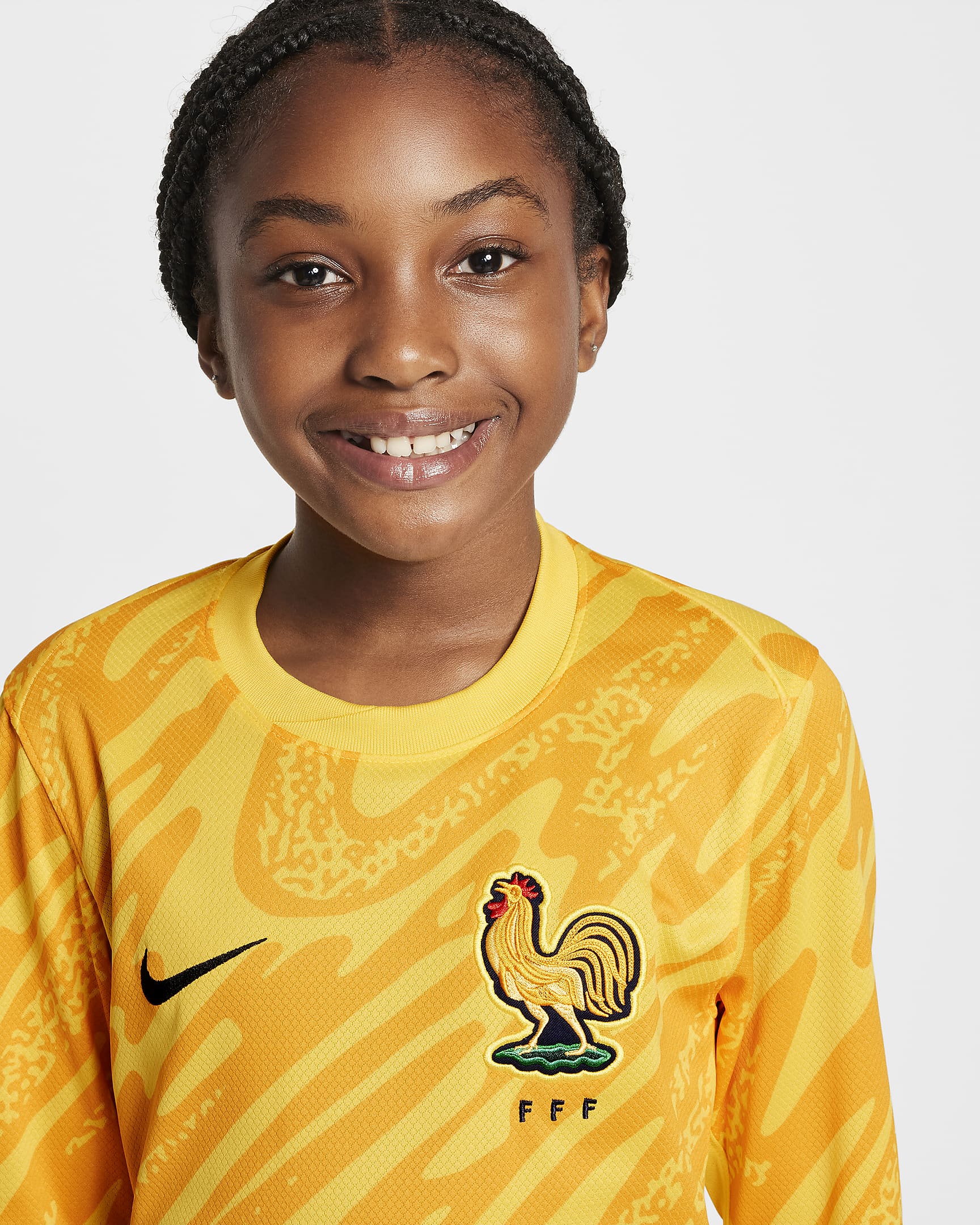 FFF (Women's Team) 2024/25 Stadium Goalkeeper Older Kids' Nike Dri-FIT ...