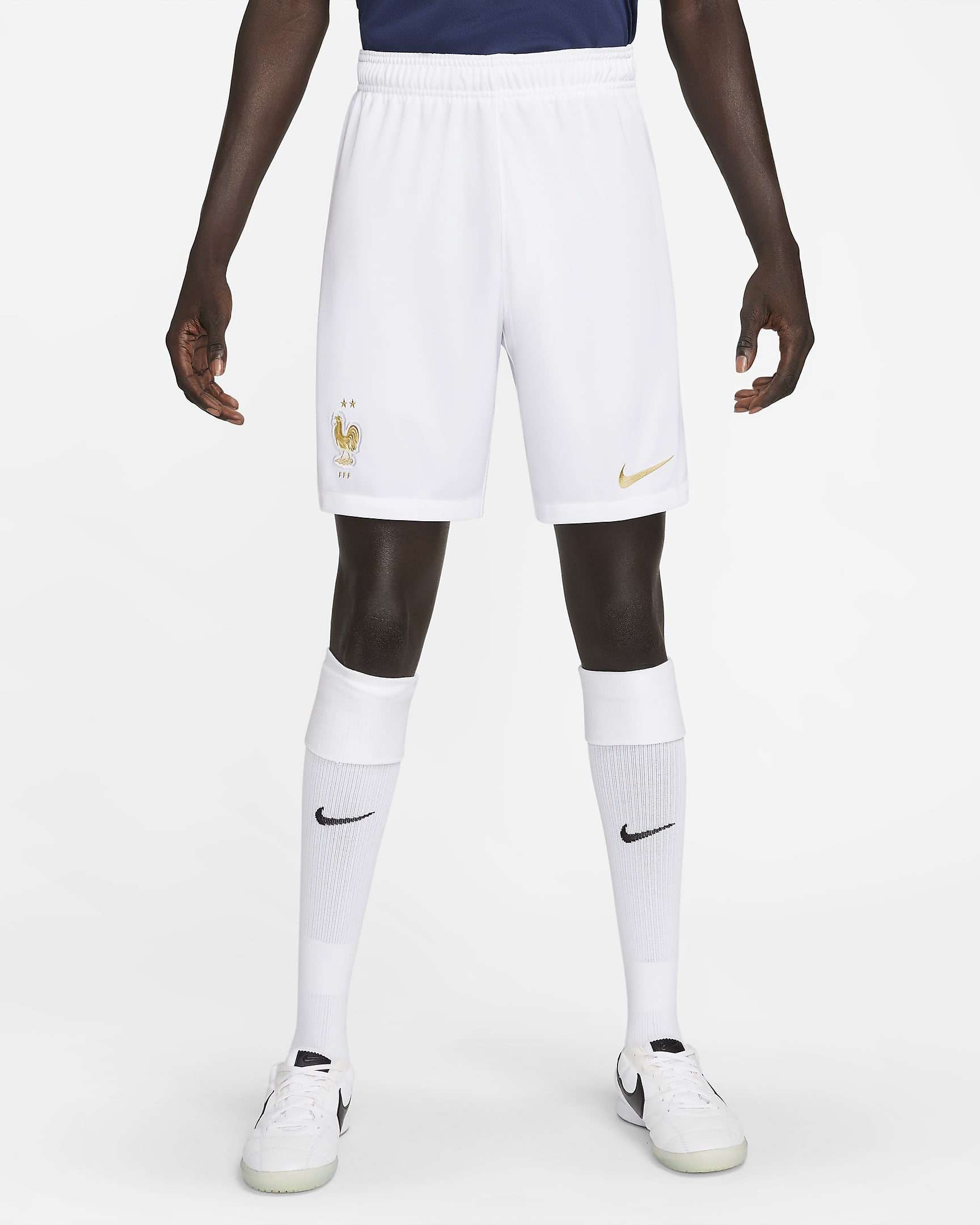 FFF 2022/23 Stadium Home Men's Nike Dri-FIT Football Shorts. Nike BE