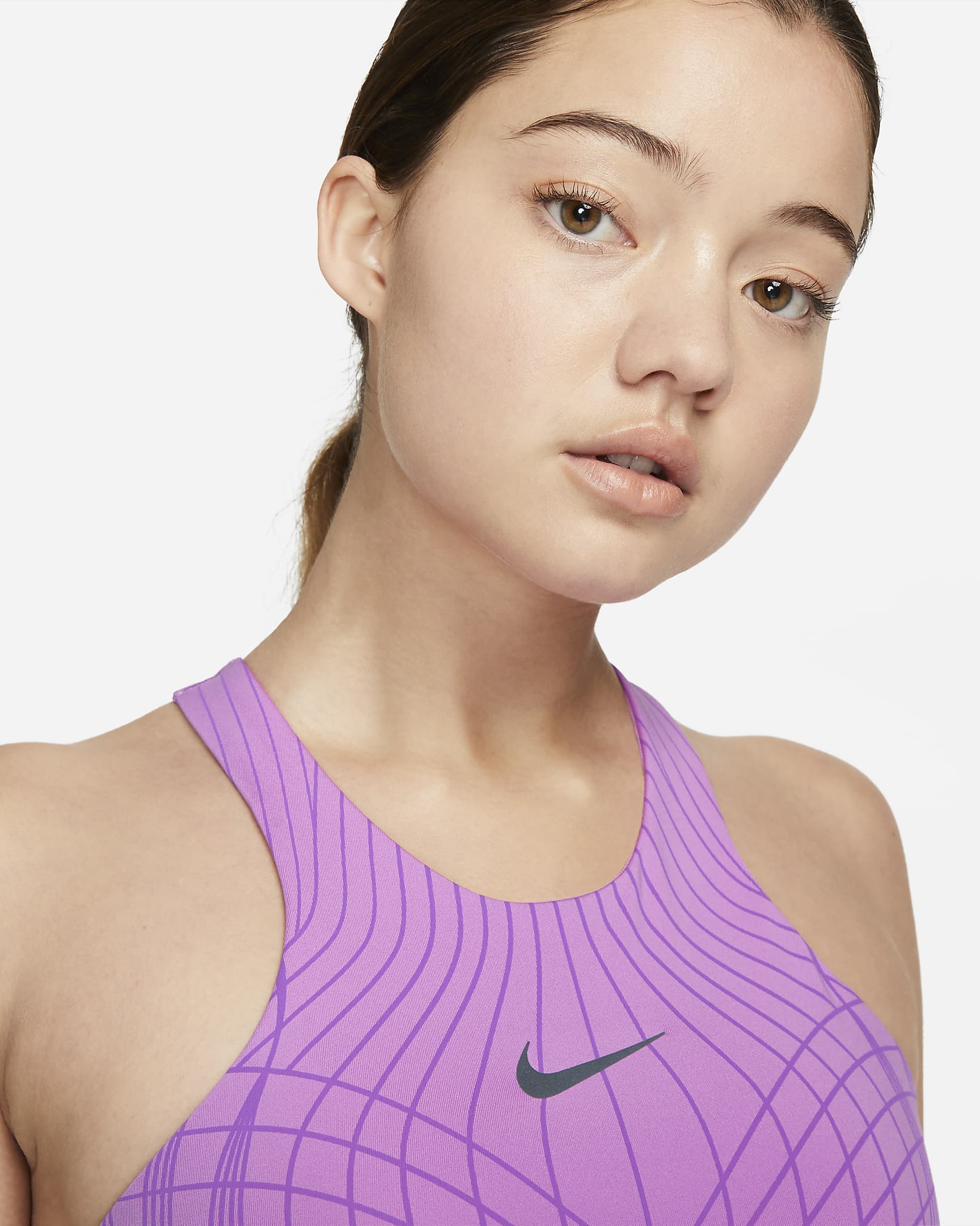 Bra Imbottito A Sostegno Medio E Collo Alto Nike Swoosh Phoenix Donna