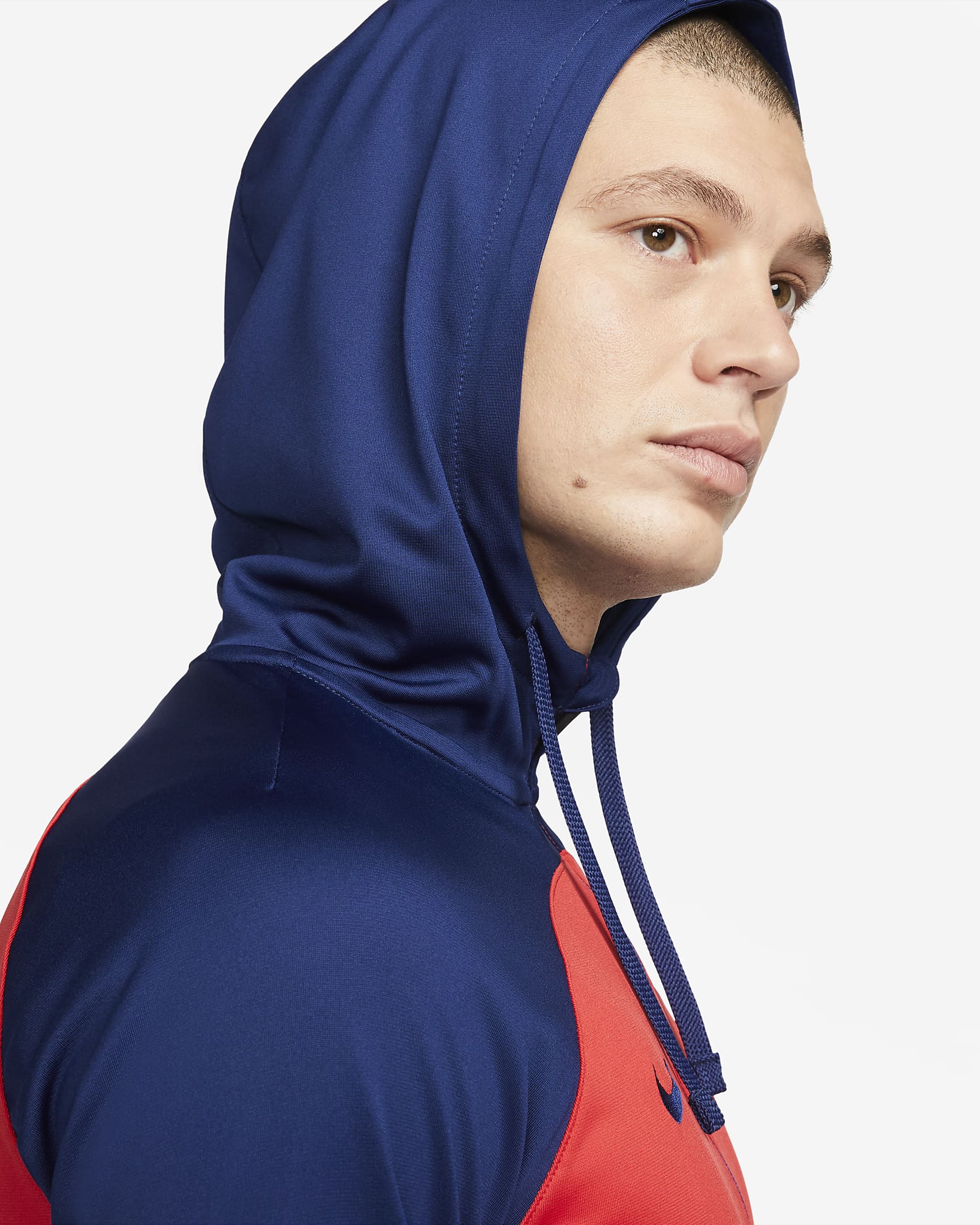 Atlético Madrid Strike Men's Nike Dri-FIT Hooded Football Tracksuit. Nike UK