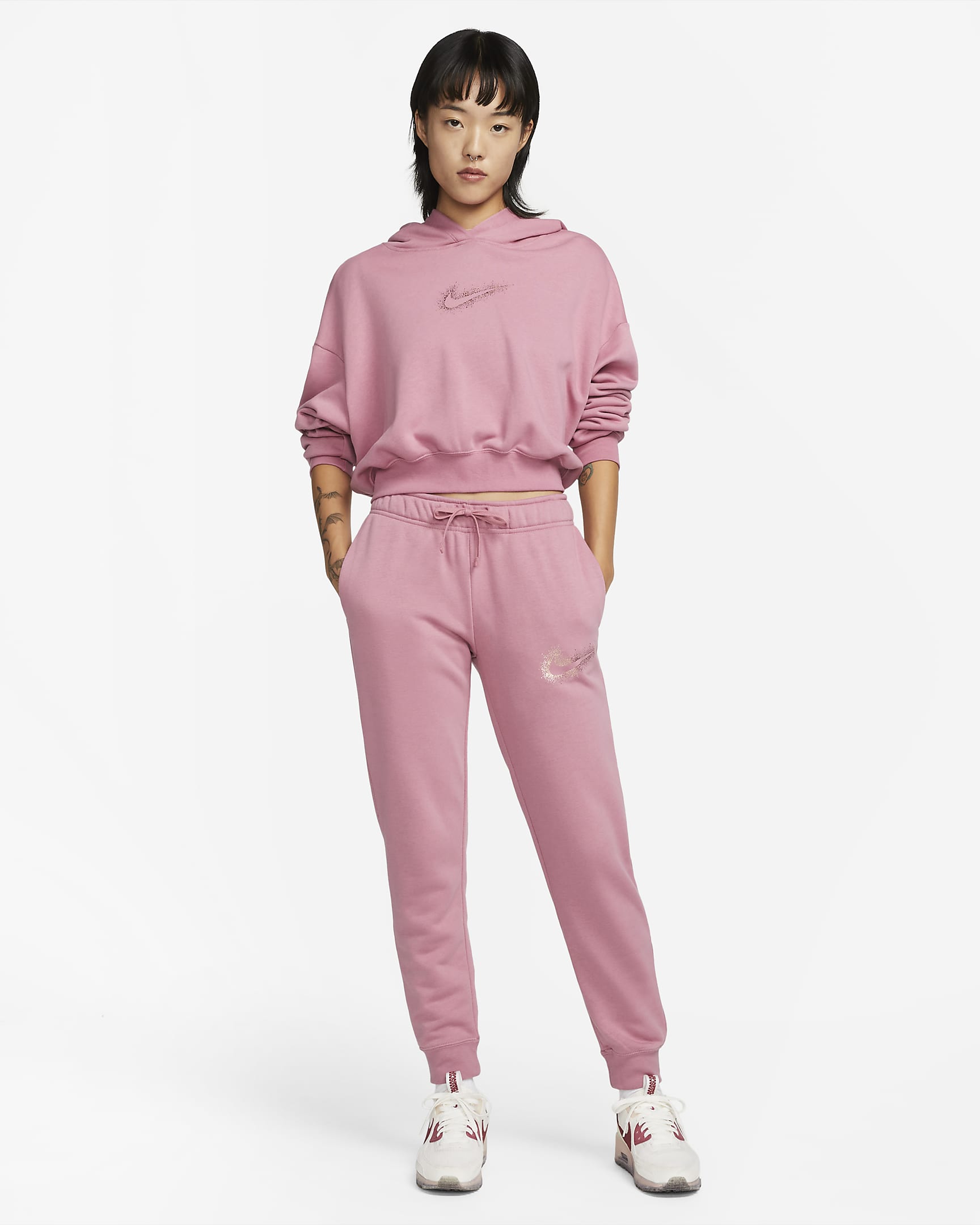 Nike Sportswear Club Fleece Womens Mid Rise Logo Joggers Nike In
