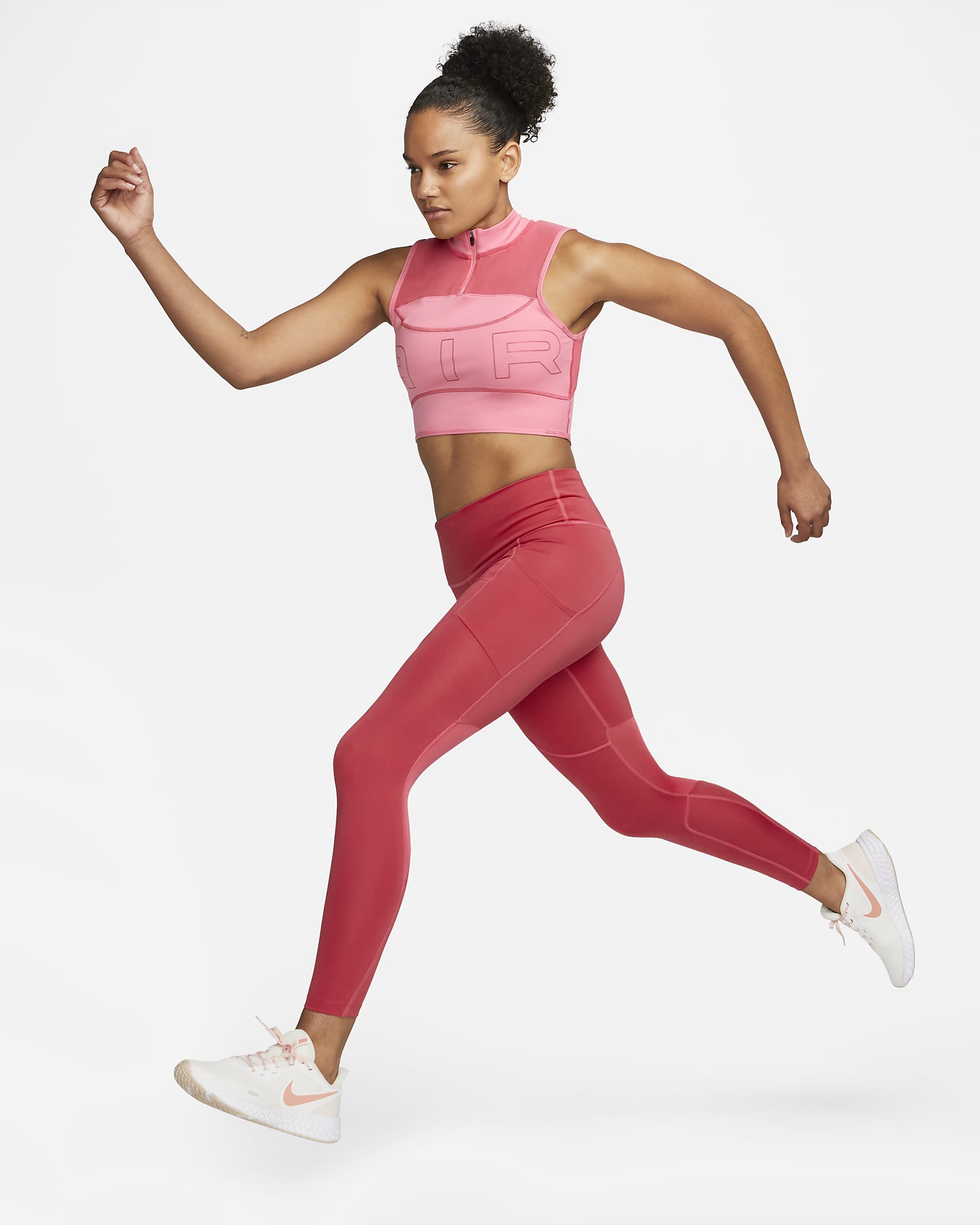 Nike Air Dri-FIT Women's 1/4-Zip Running Crop Top. Nike LU